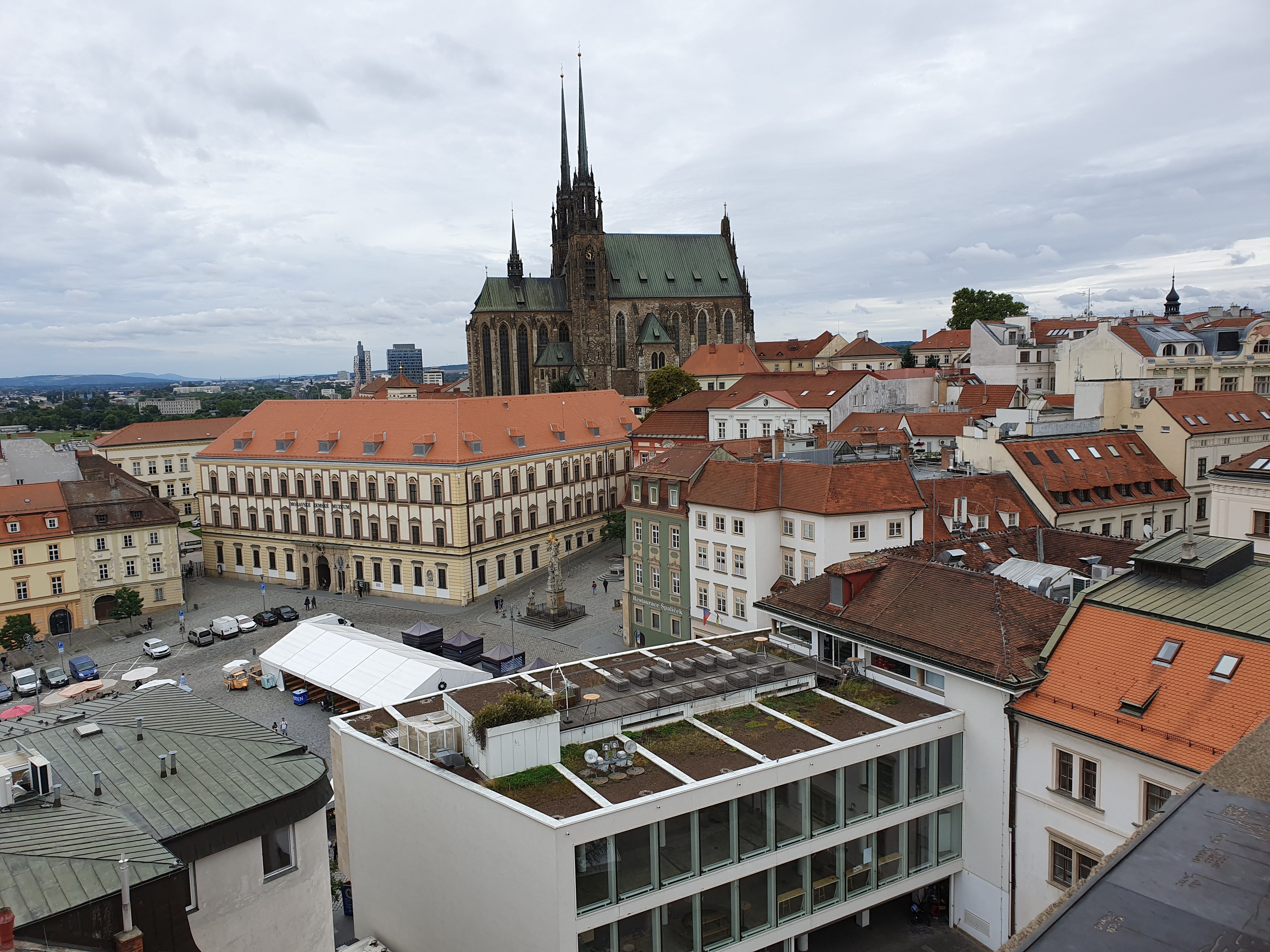 Aerial View of Brno with Cathedral · Free Stock Photo