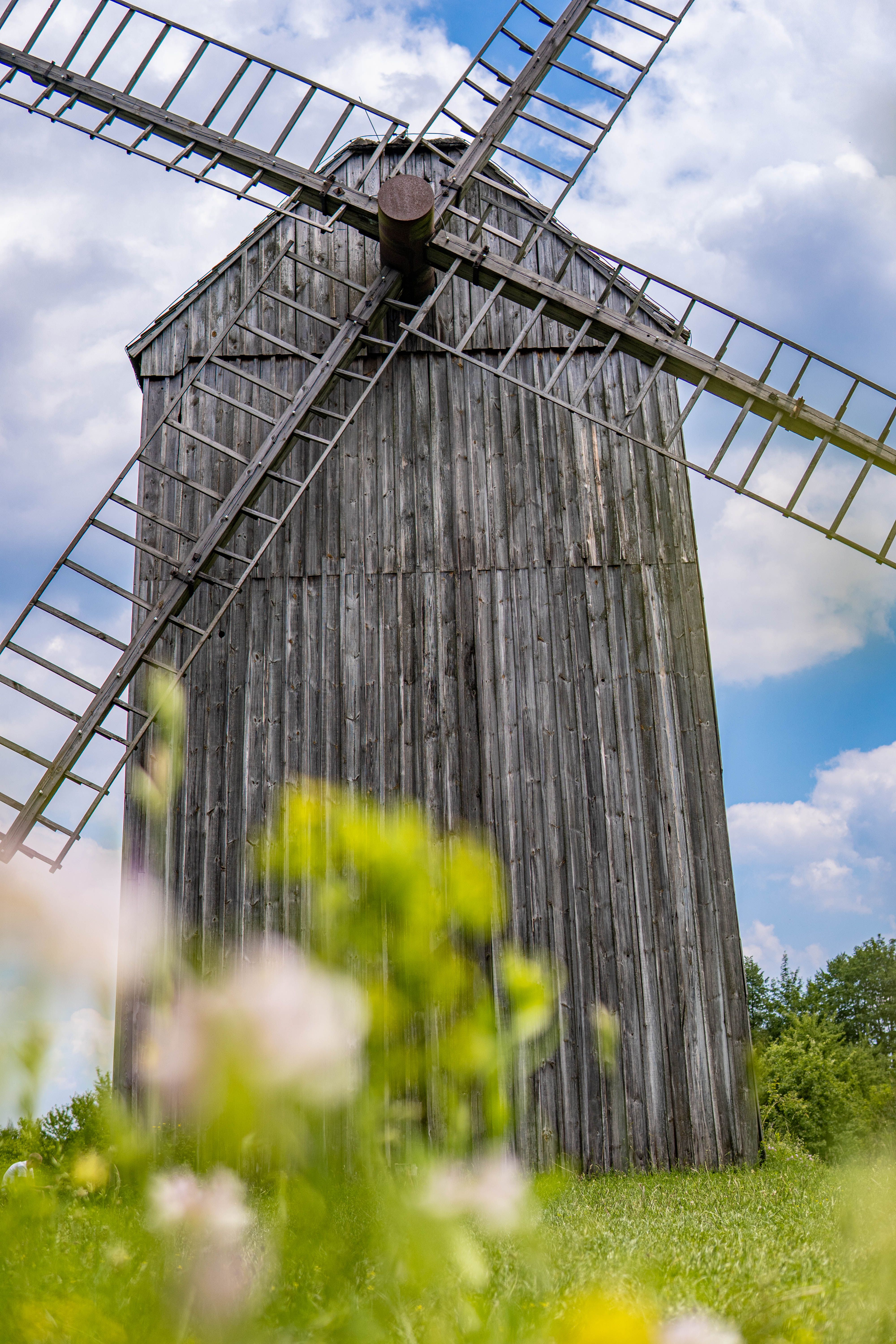 Rustic Wooden Windmill in Russian Countryside · Free Stock Photo