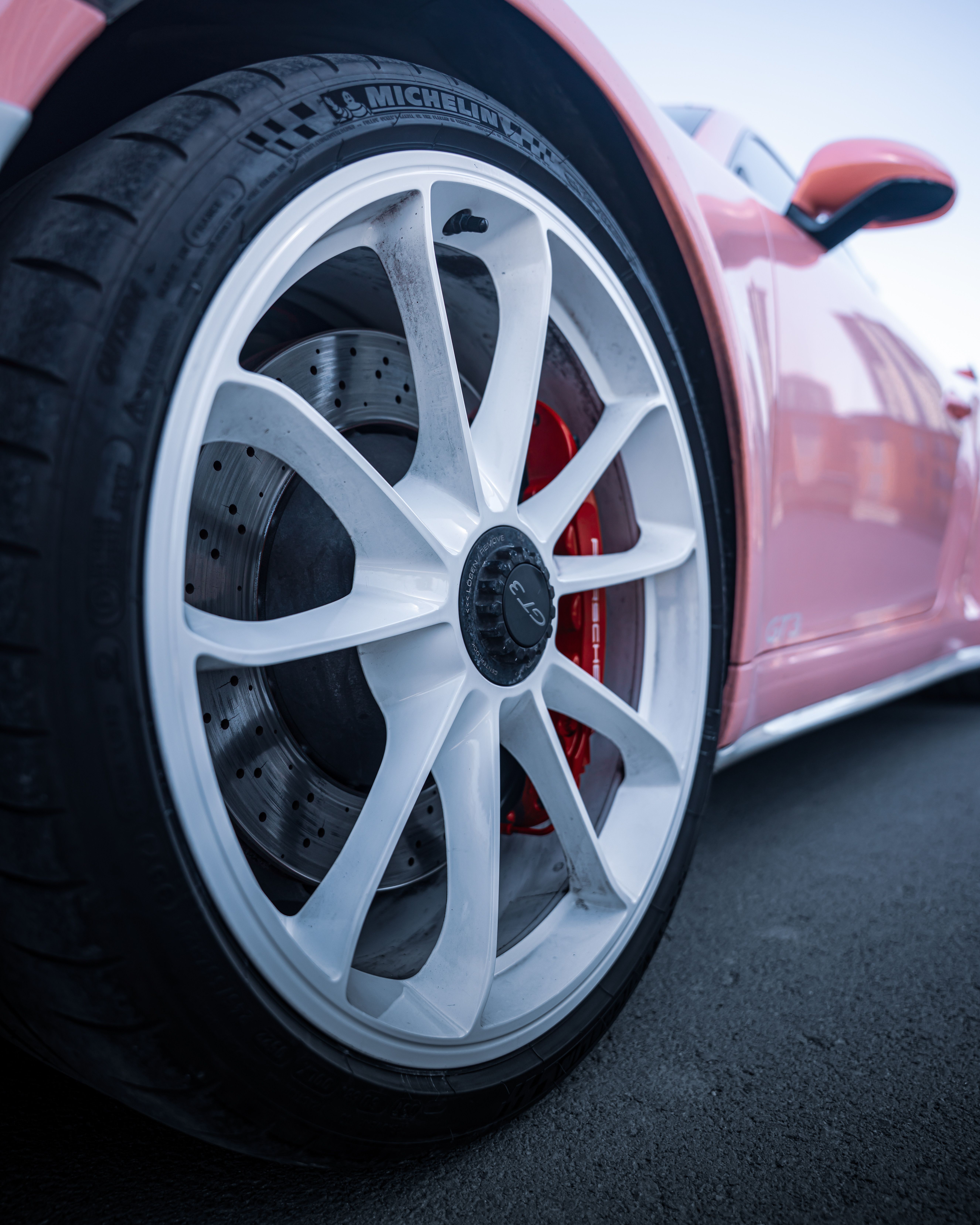 Close-up of a Pink Sports Car Wheel in Ankara · Free Stock Photo