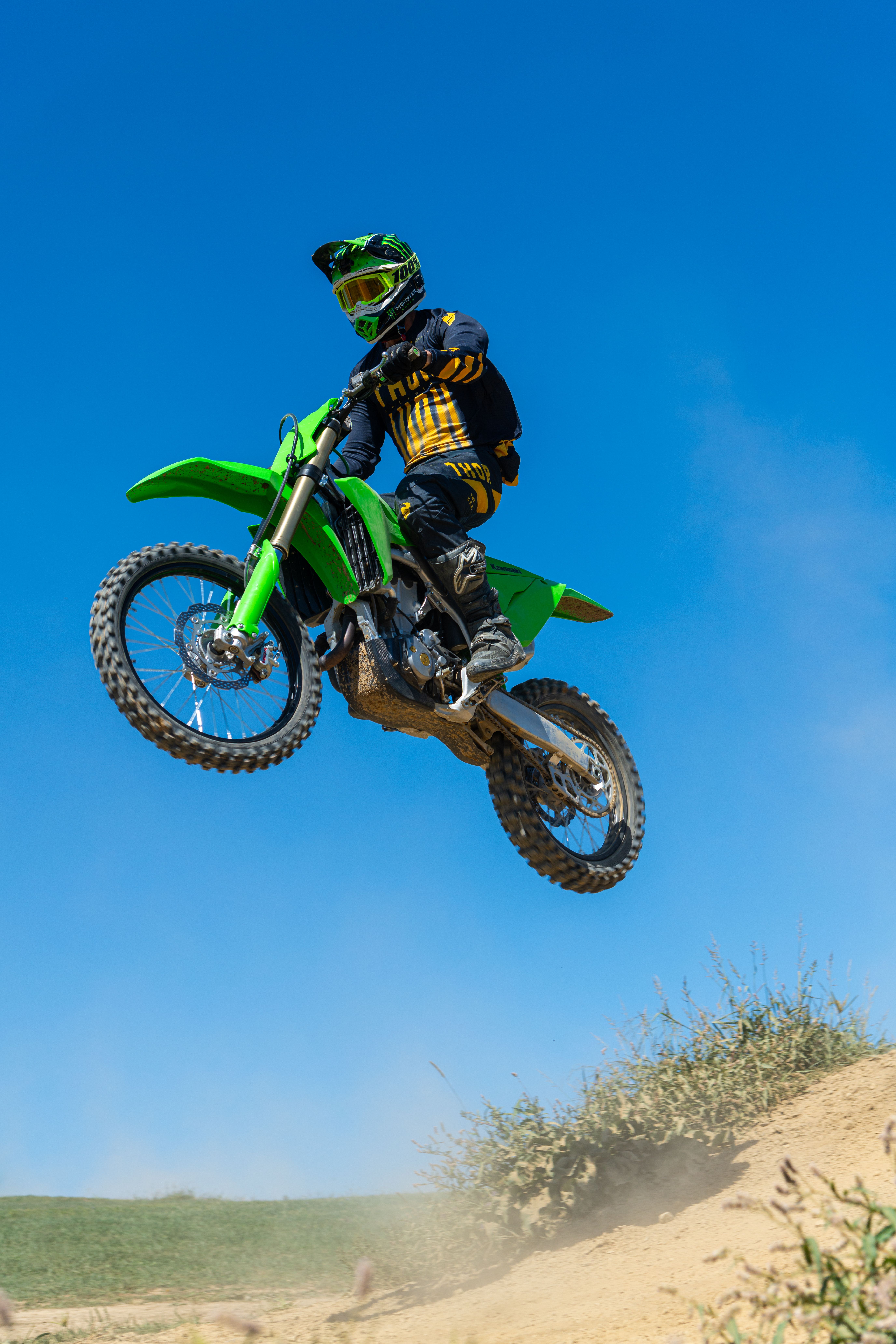 Thrilling Dirt Bike Jump on Off-Road Track · Free Stock Photo