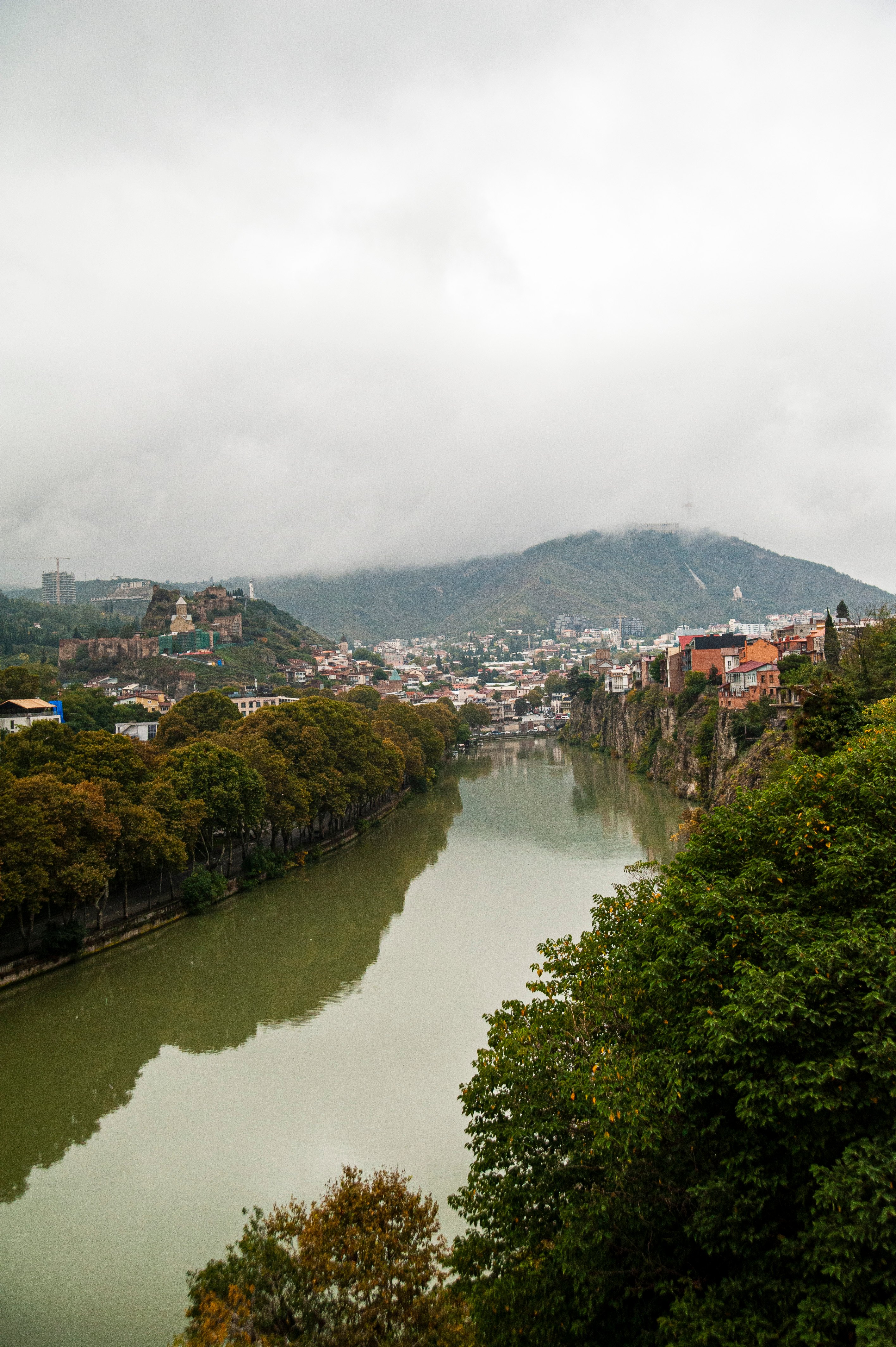 Scenic View of Tbilisi and Mtkvari River · Free Stock Photo