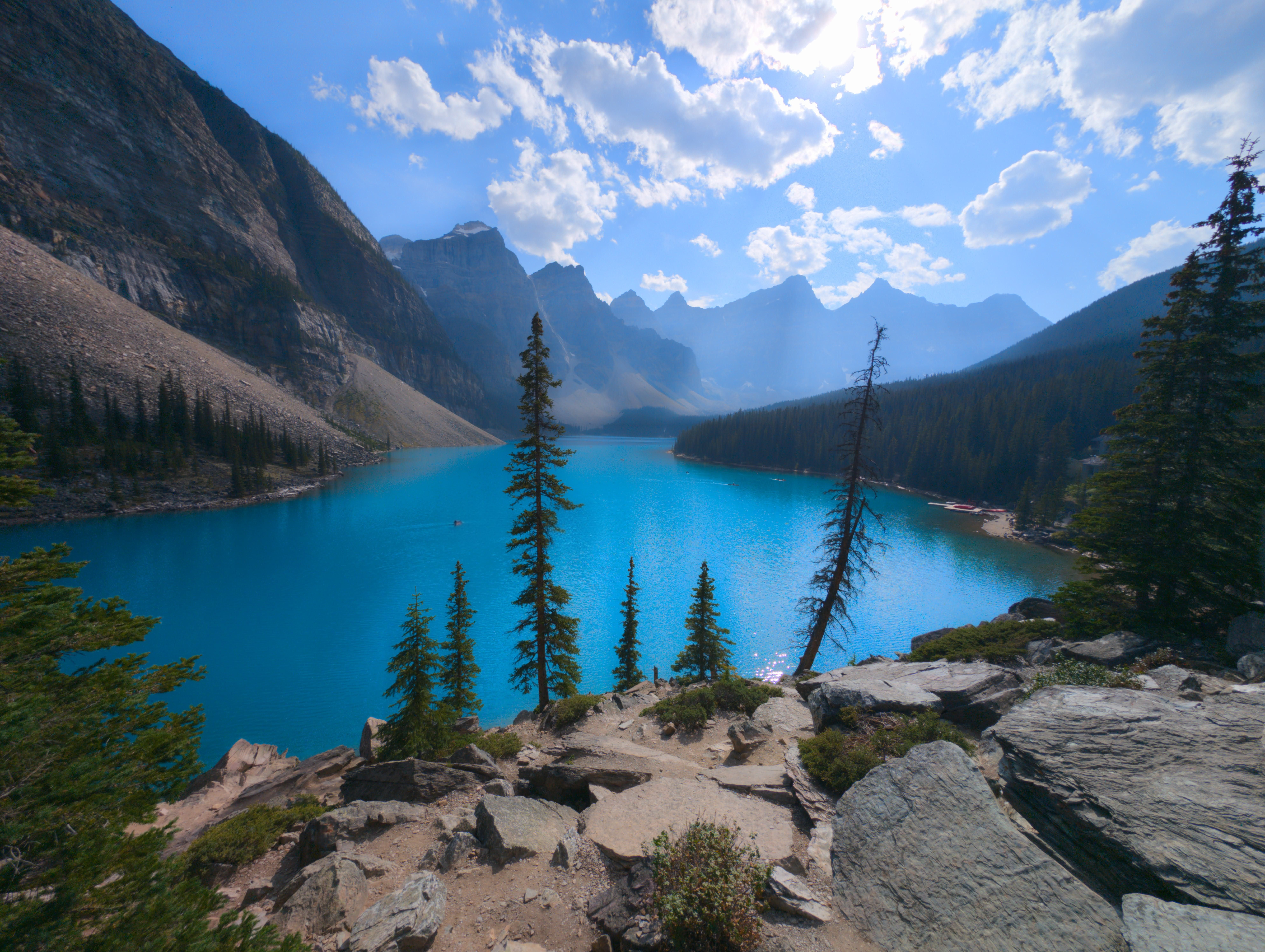 Scenic View of Moraine Lake in Canadian Rockies · Free Stock Photo