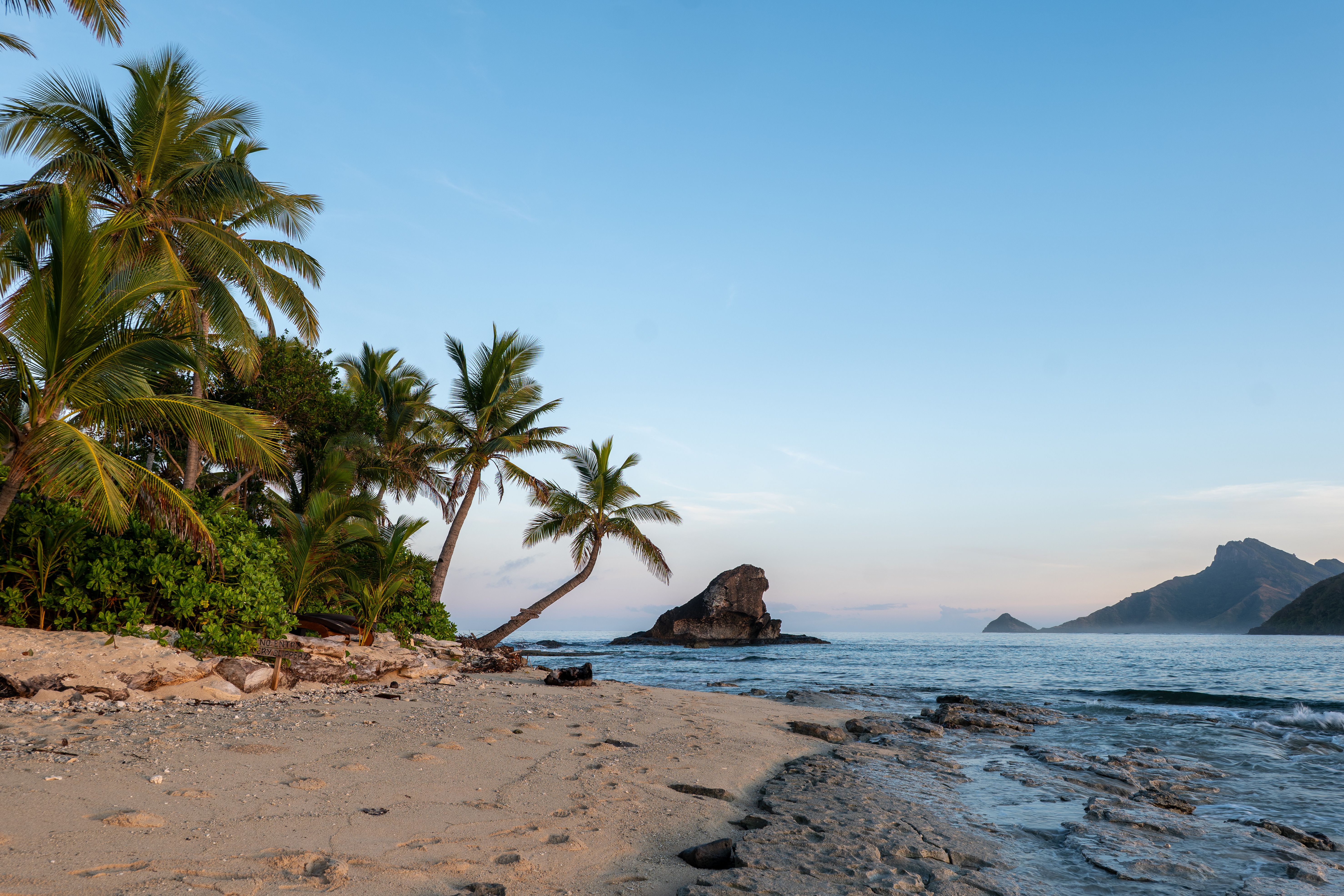 Tropical Beach Sunrise on Kuata Island, Fiji · Free Stock Photo