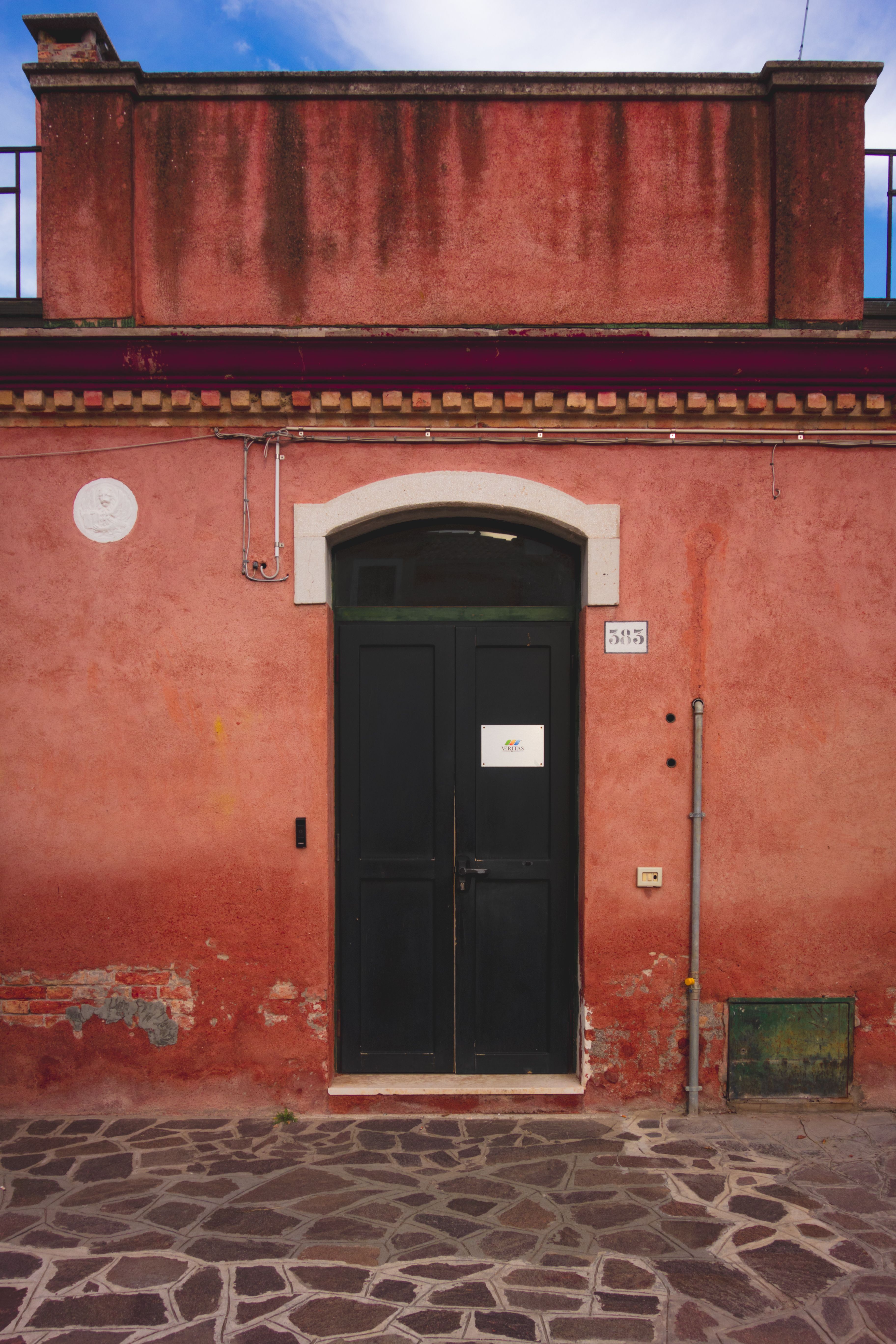 Rustic Red Facade of Italian Building · Free Stock Photo