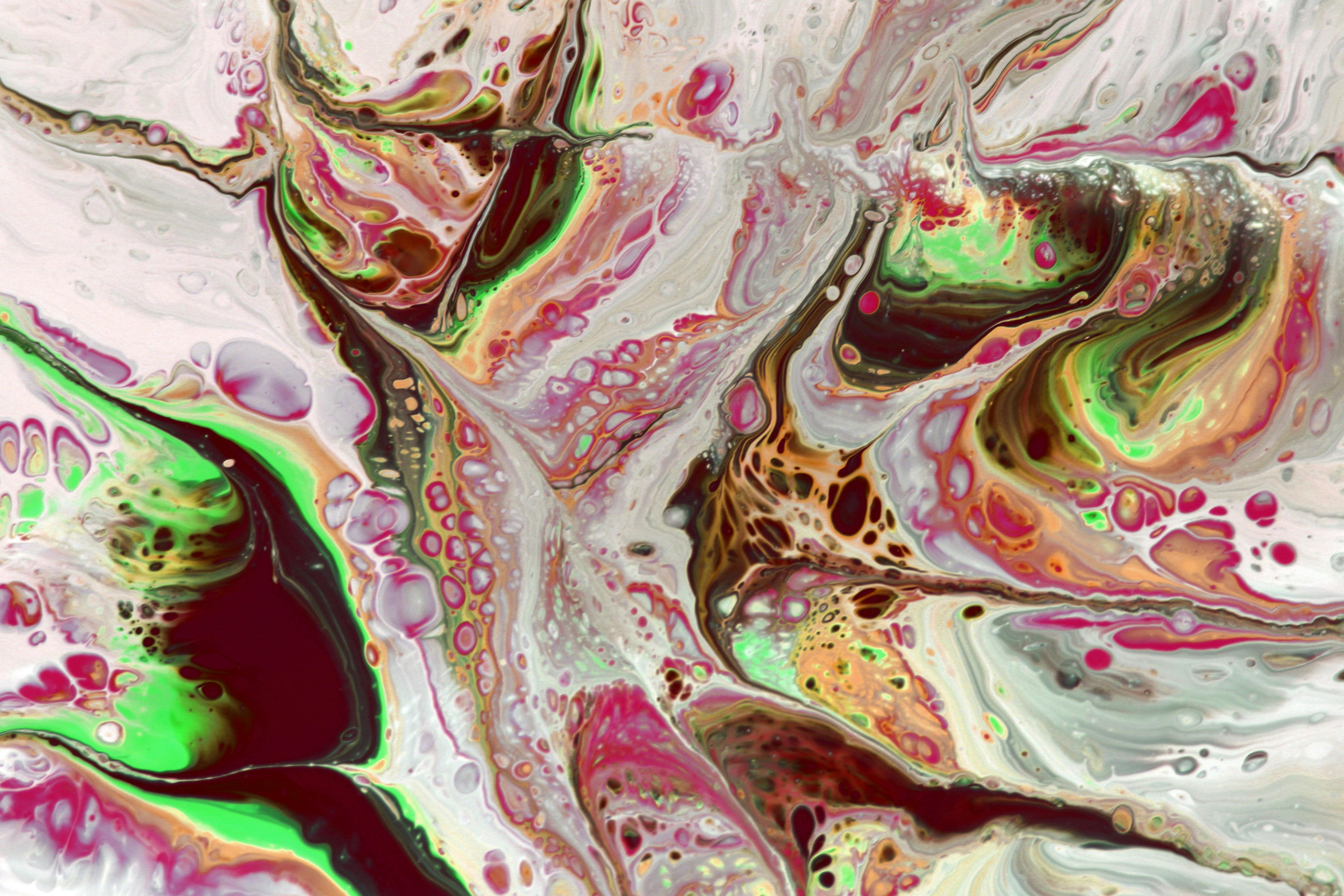 Vibrant Abstract Fluid Art Painting · Free Stock Photo