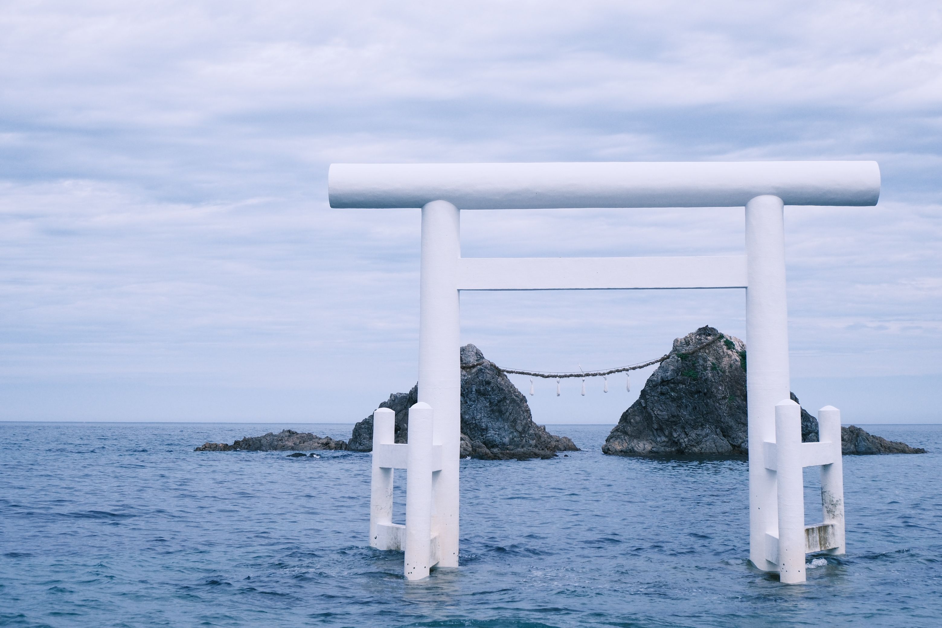 Serene Ocean View with Torii at Itoshima, Japan · Free Stock Photo