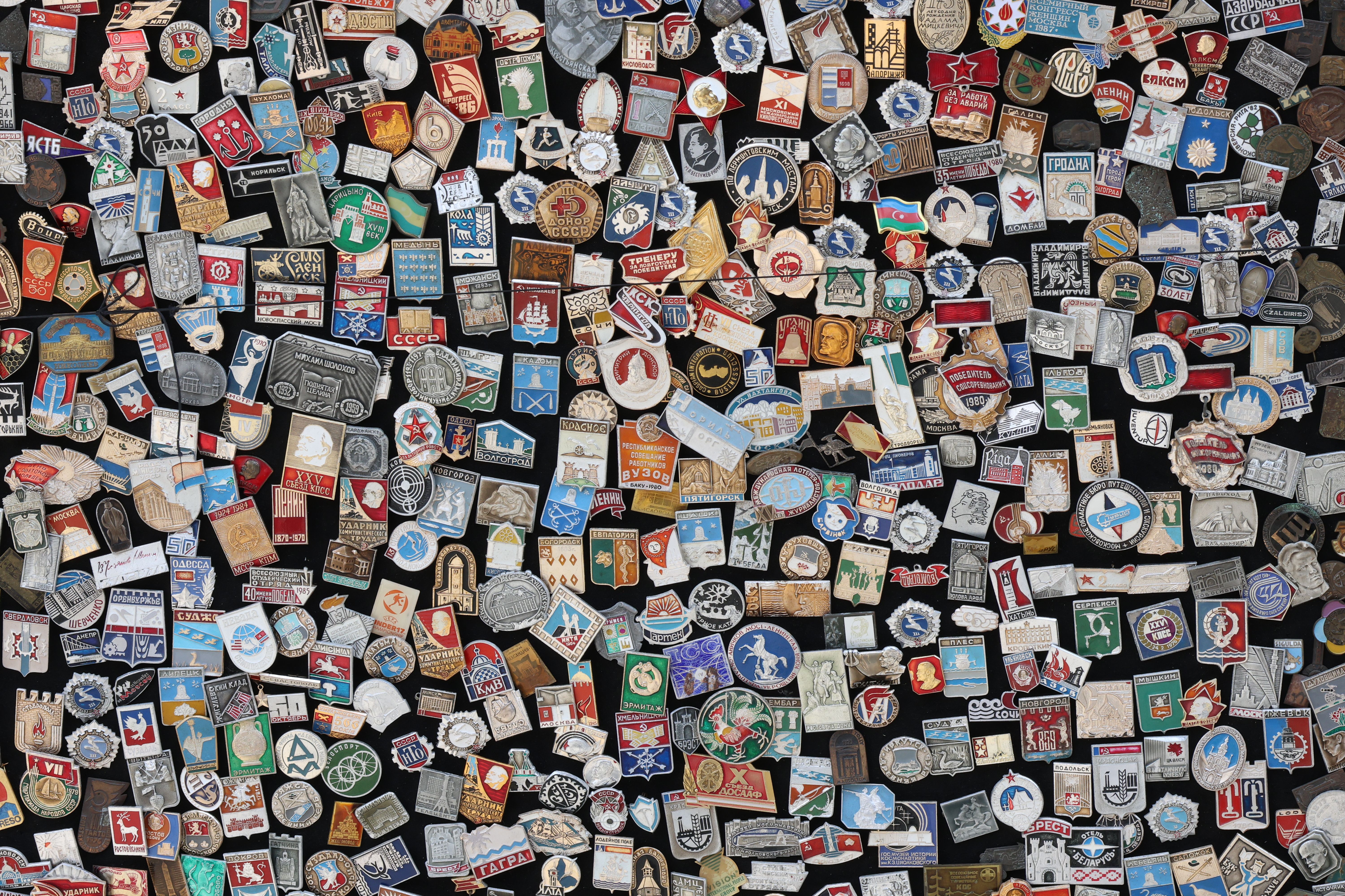 Vintage Soviet Era Badges and Pins Collection · Free Stock Photo