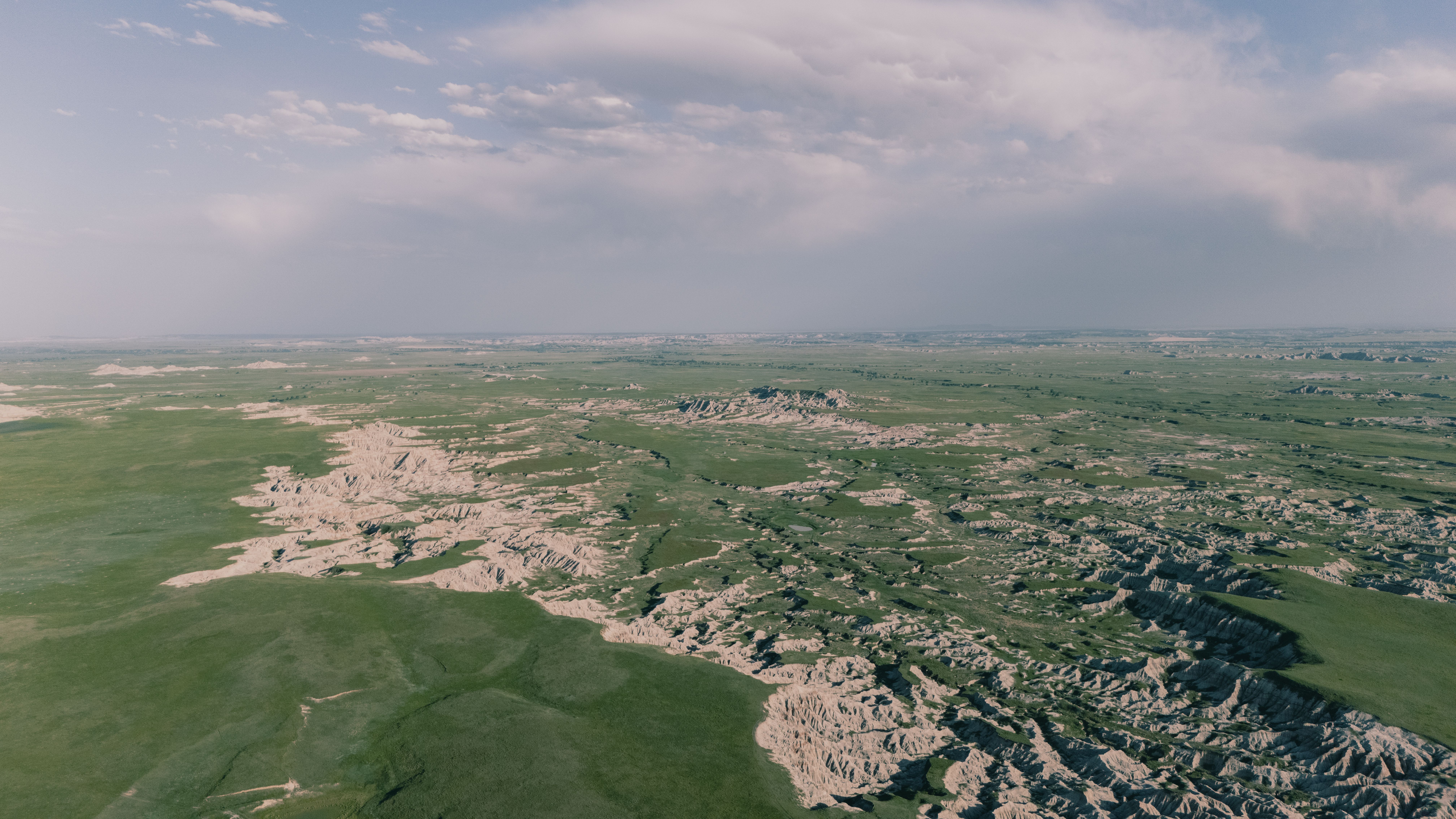 Aerial View of Badlands National Park Landscape · Free Stock Photo