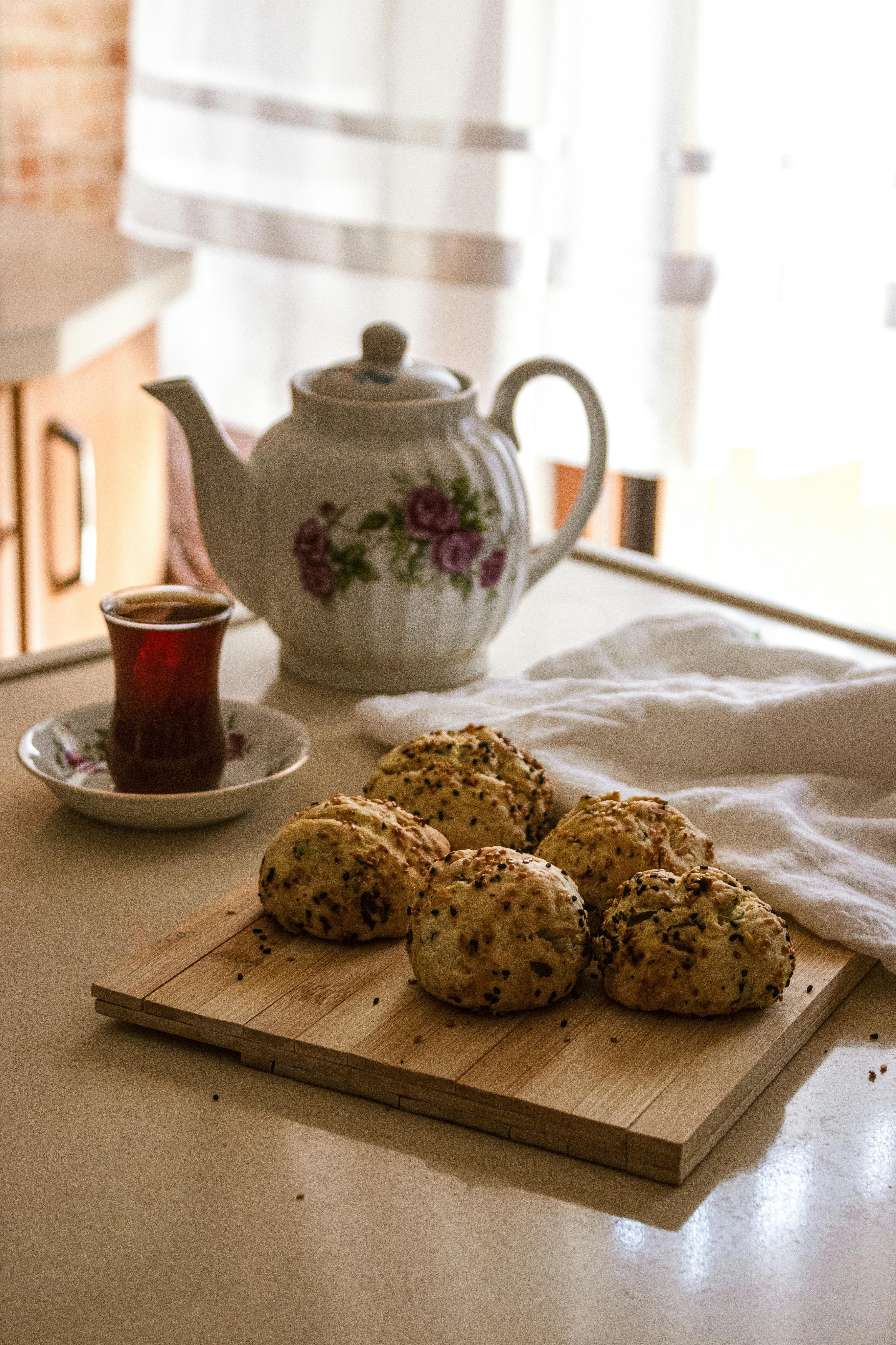Cozy Tea Time with Freshly Baked Scones · Free Stock Photo