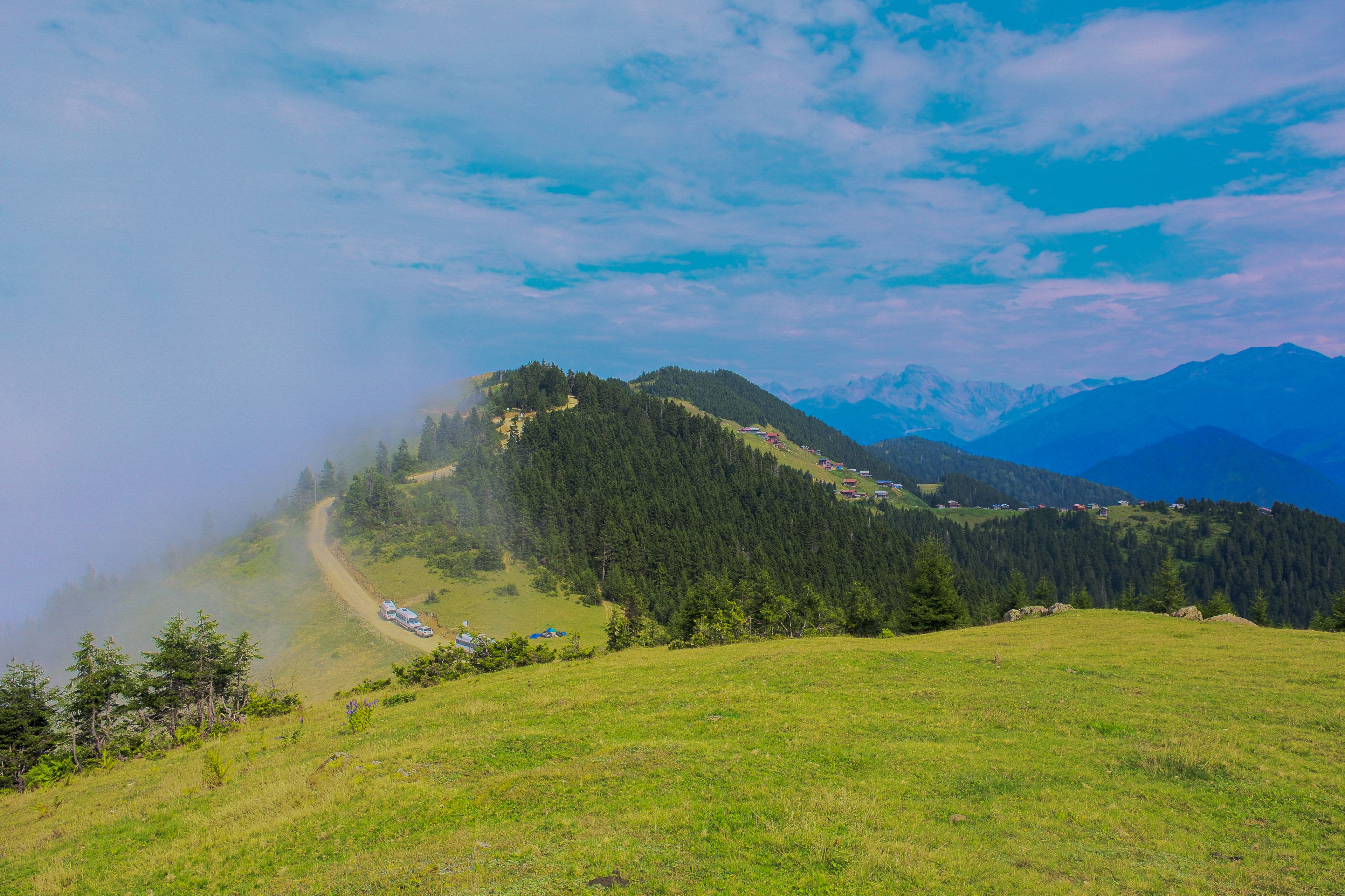 Stunning Alpine Views with Forested Mountains · Free Stock Photo