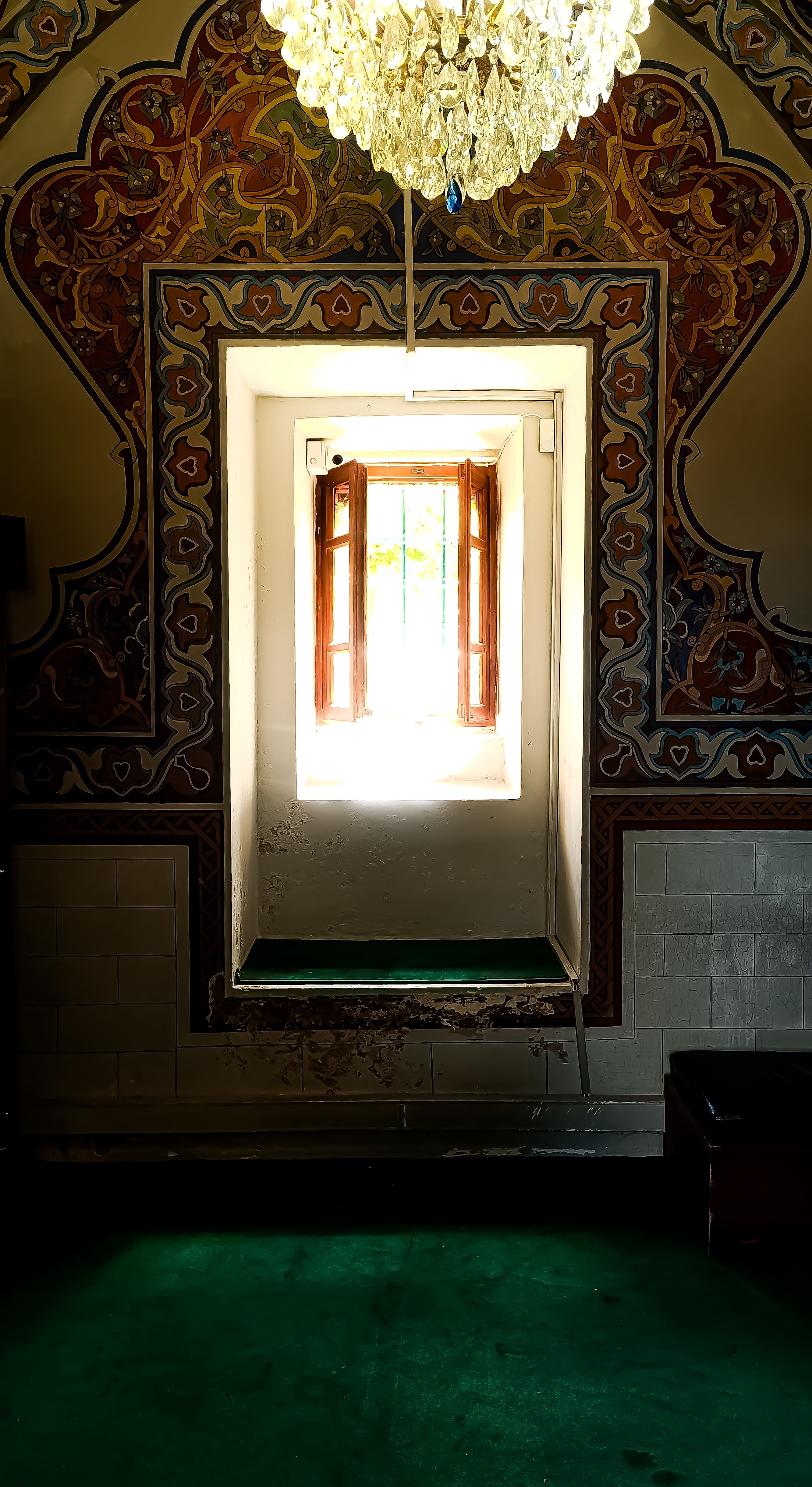 Ornate Window with Sunlit Interior Decor · Free Stock Photo