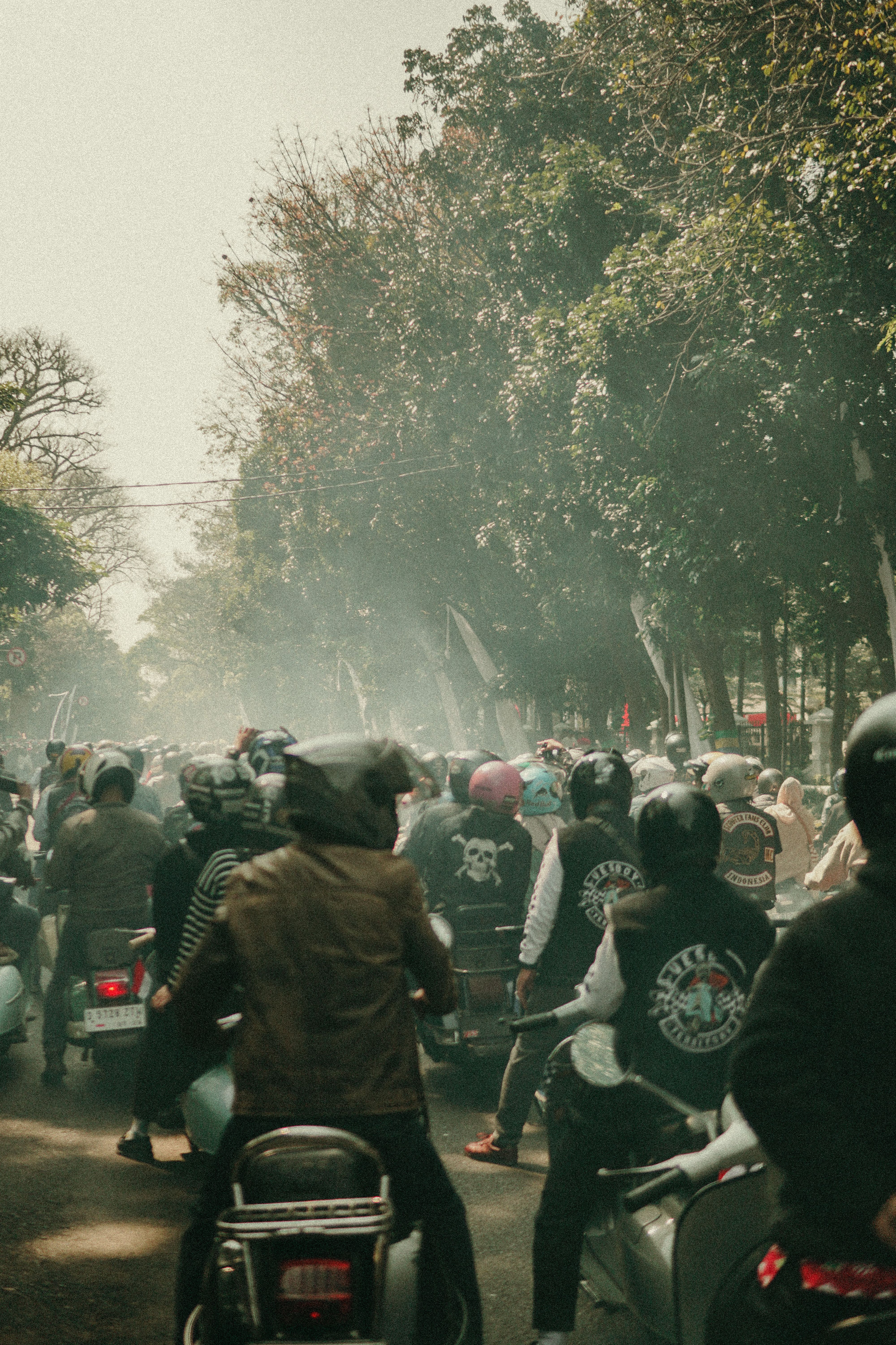 Scooter Parade Celebrating Independence in Bandung · Free Stock Photo