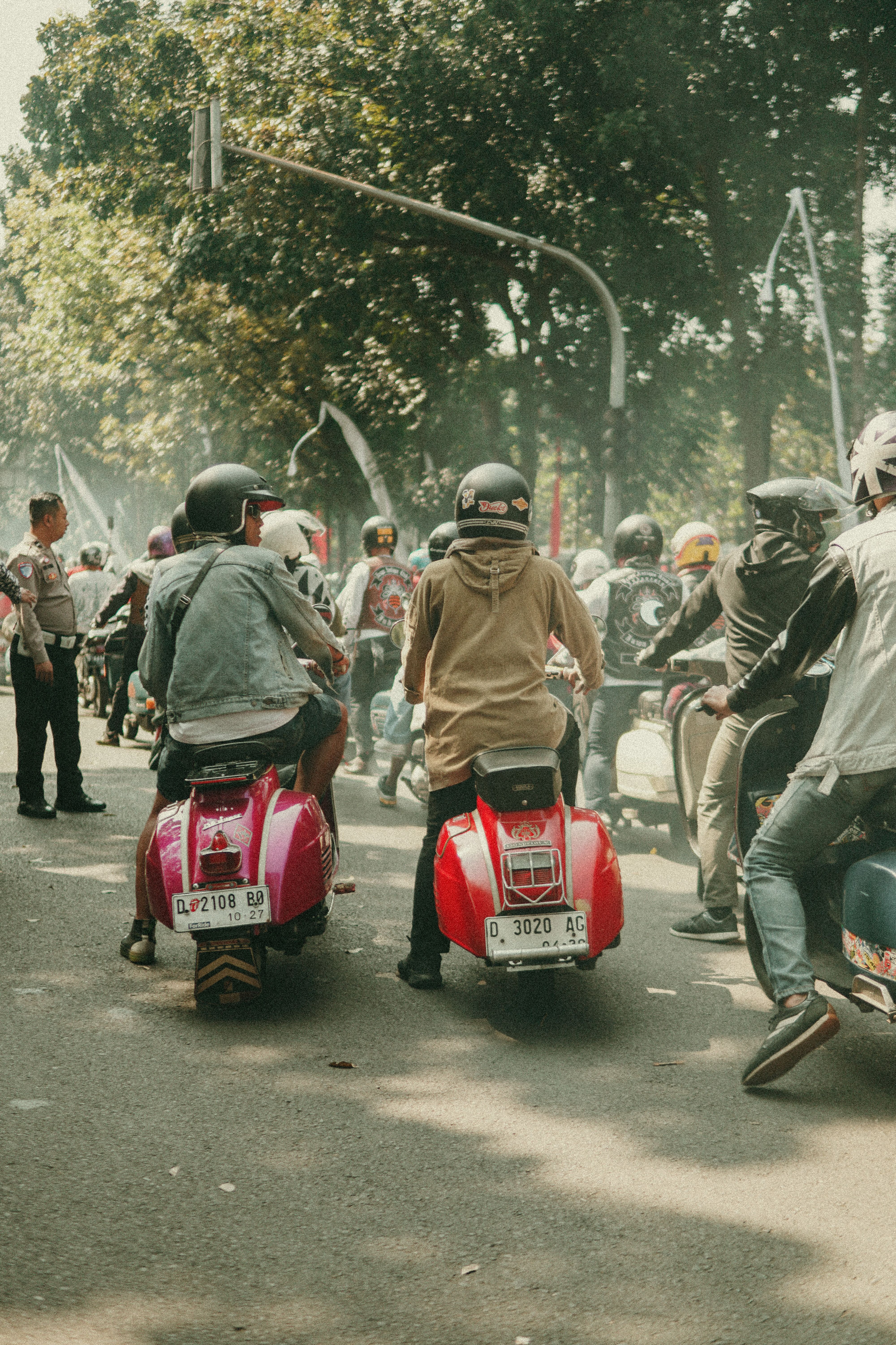 Vespa Scooter Parade in Bandung Indonesia · Free Stock Photo