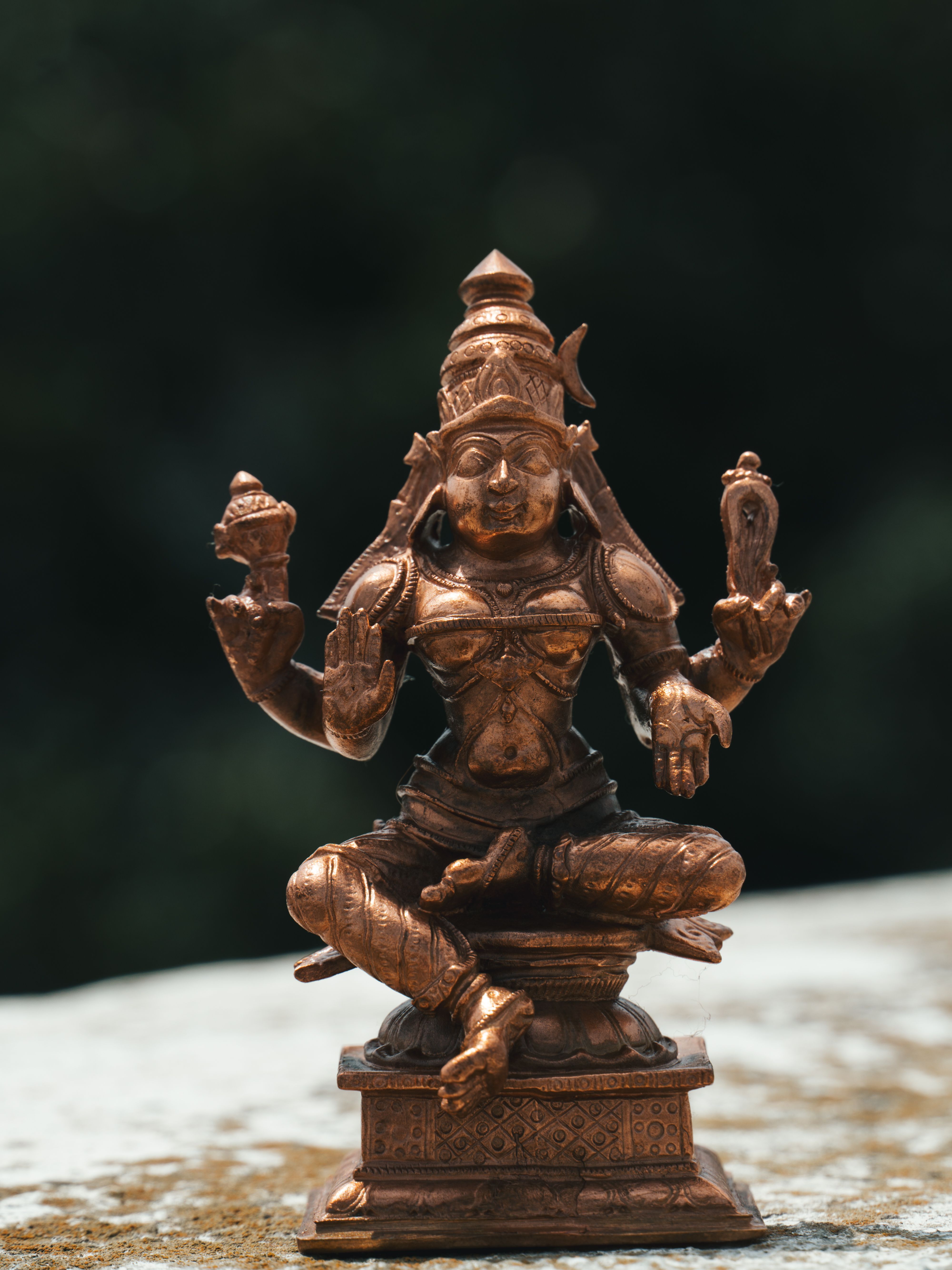 Intricate Brass Hindu Deity Sculpture in Bengaluru · Free Stock Photo