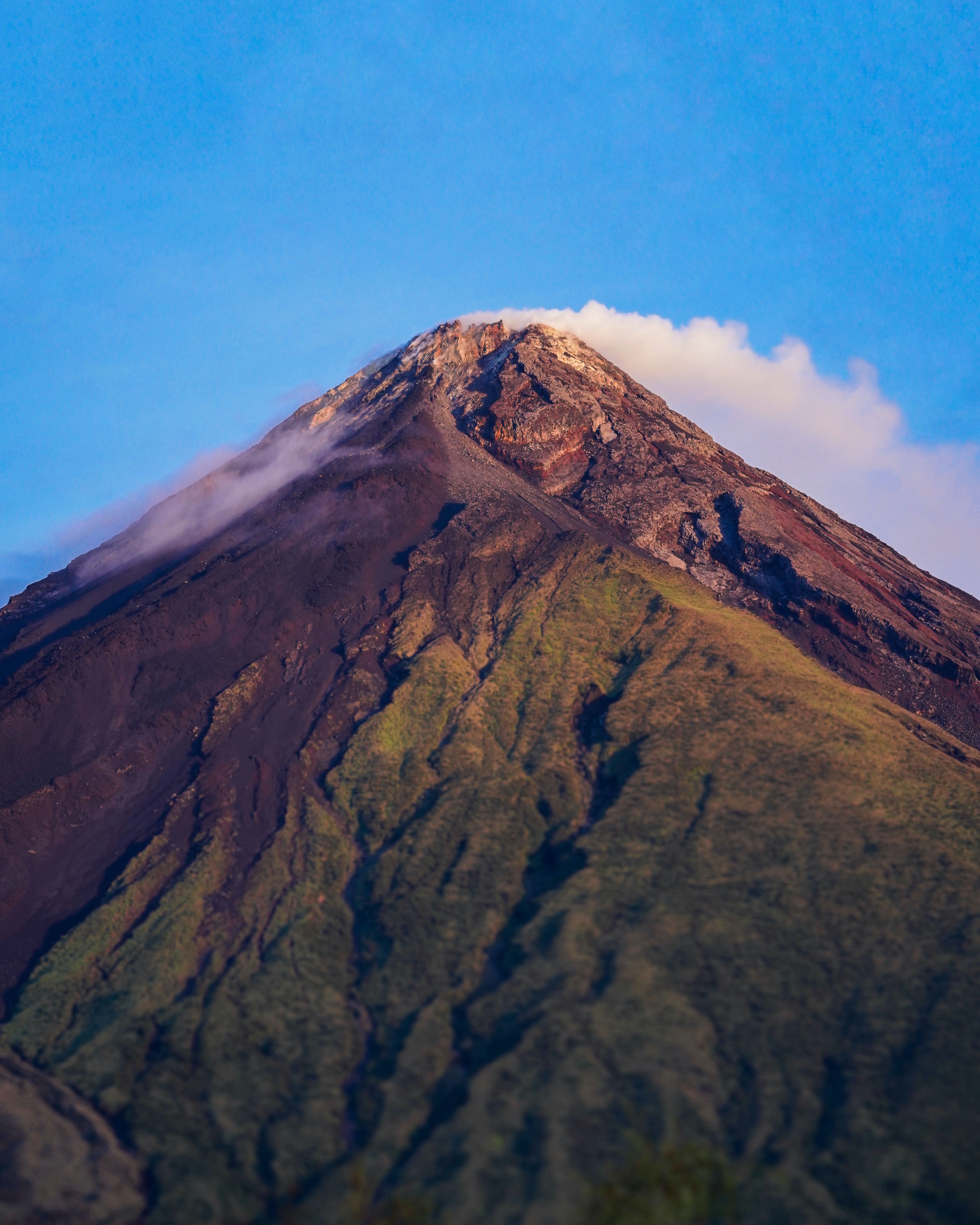 Majestic Mayon Volcano under Blue Sky · Free Stock Photo