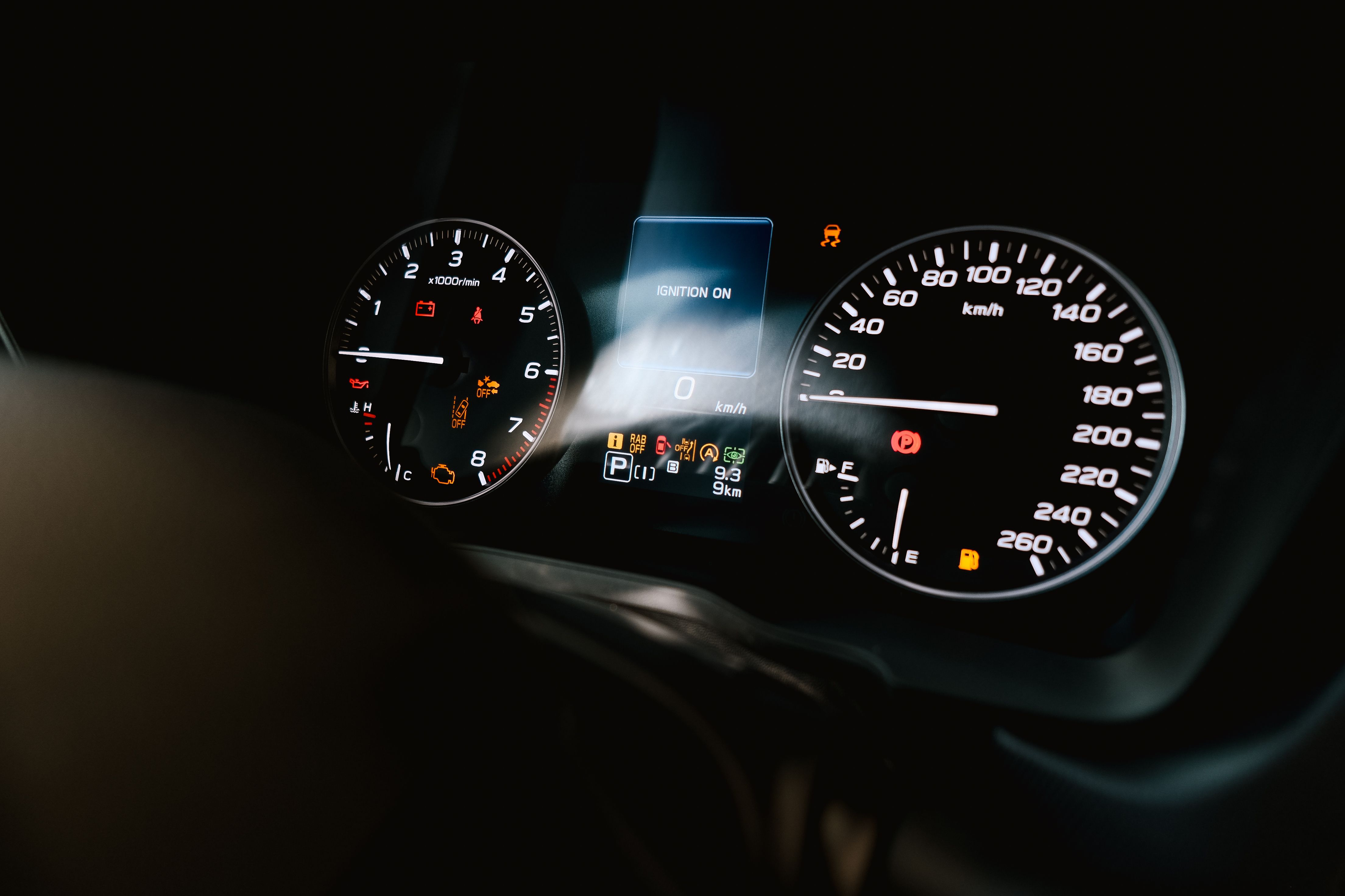 Bright dashboard behind steering wheel in contemporary auto · Free ...