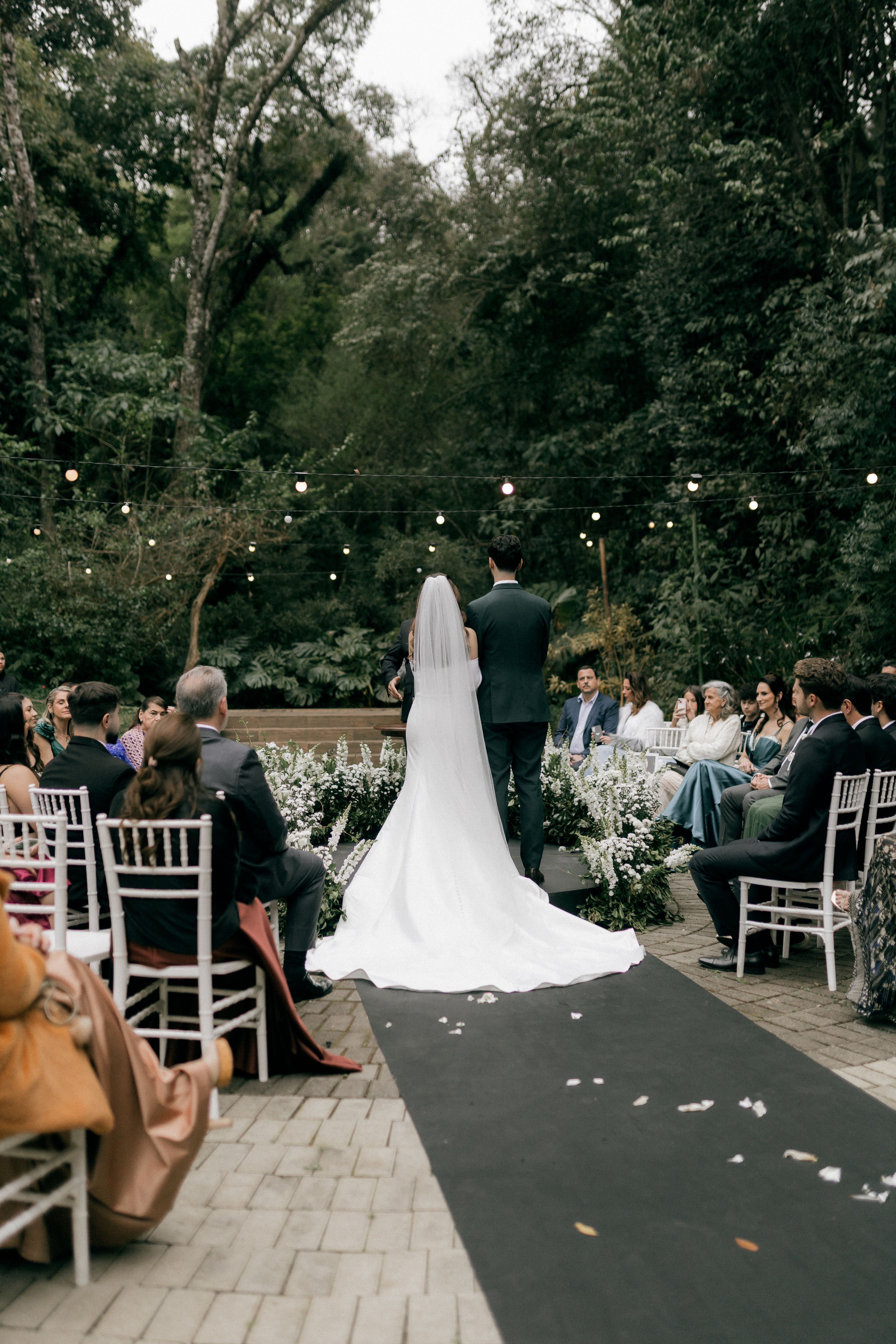 Beautiful Outdoor Wedding Ceremony in Forest Setting · Free Stock Photo