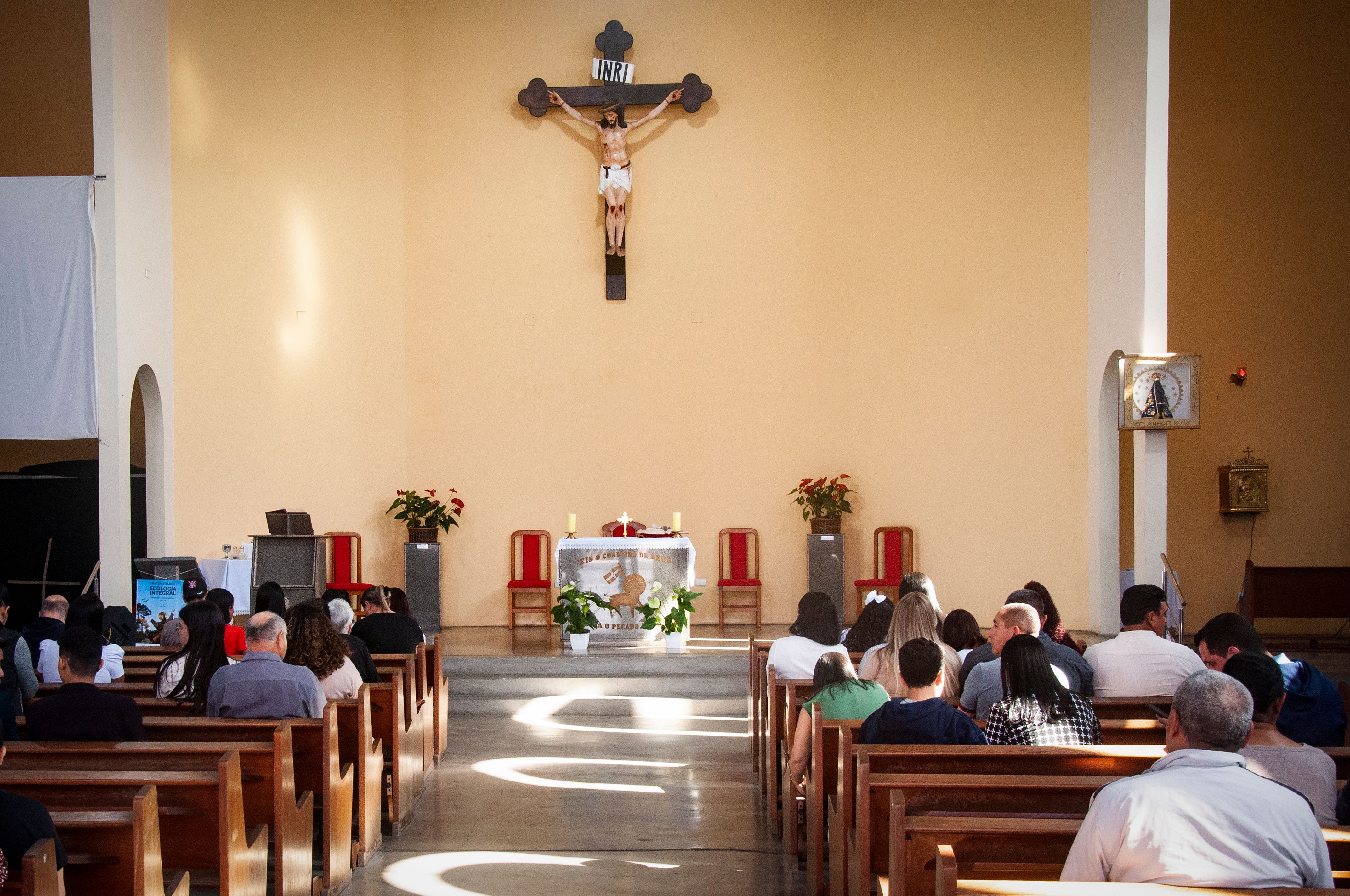 Interior of a Church with Congregation During Service · Free Stock Photo