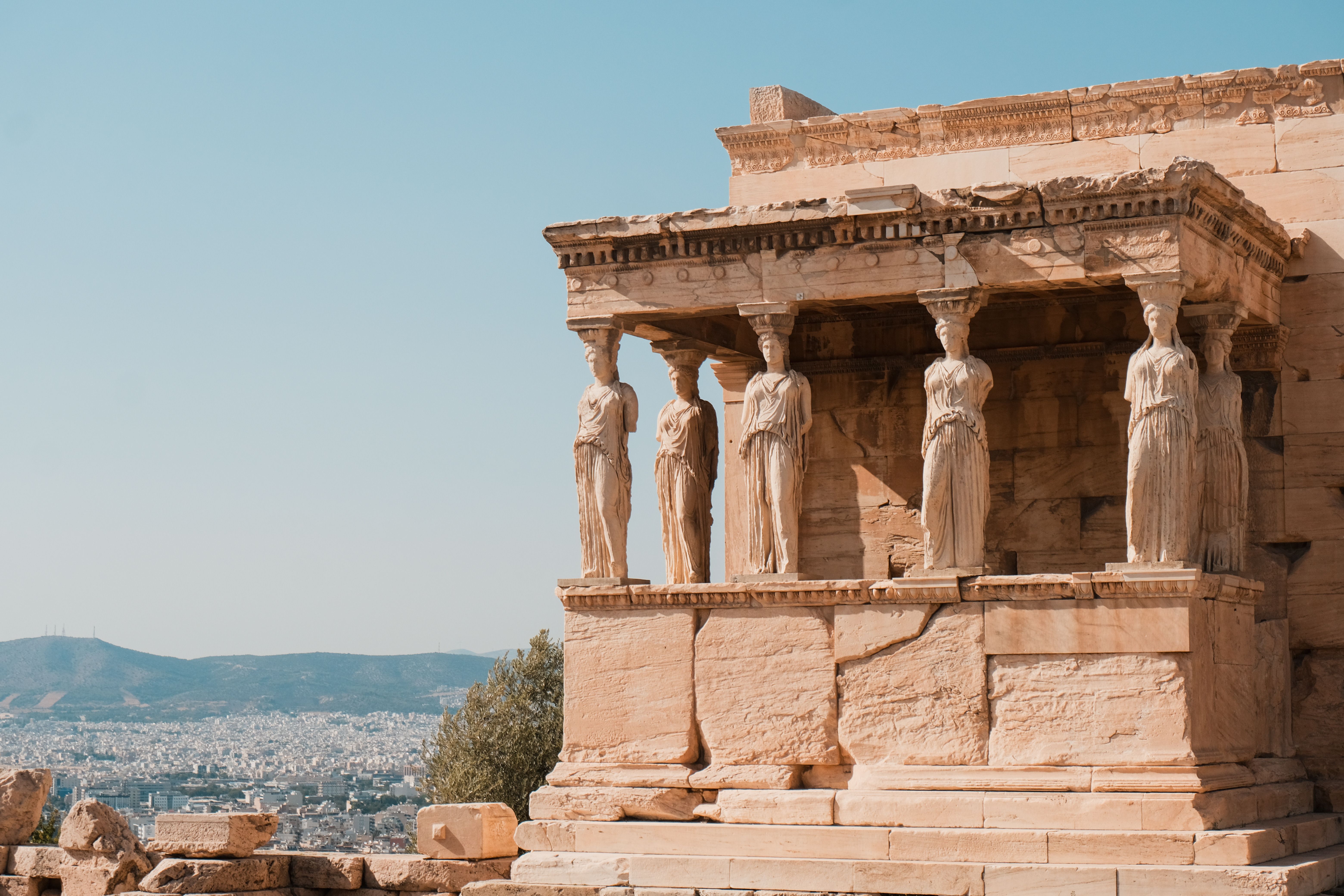 Erechtheion Temple with Caryatids in Athens · Free Stock Photo