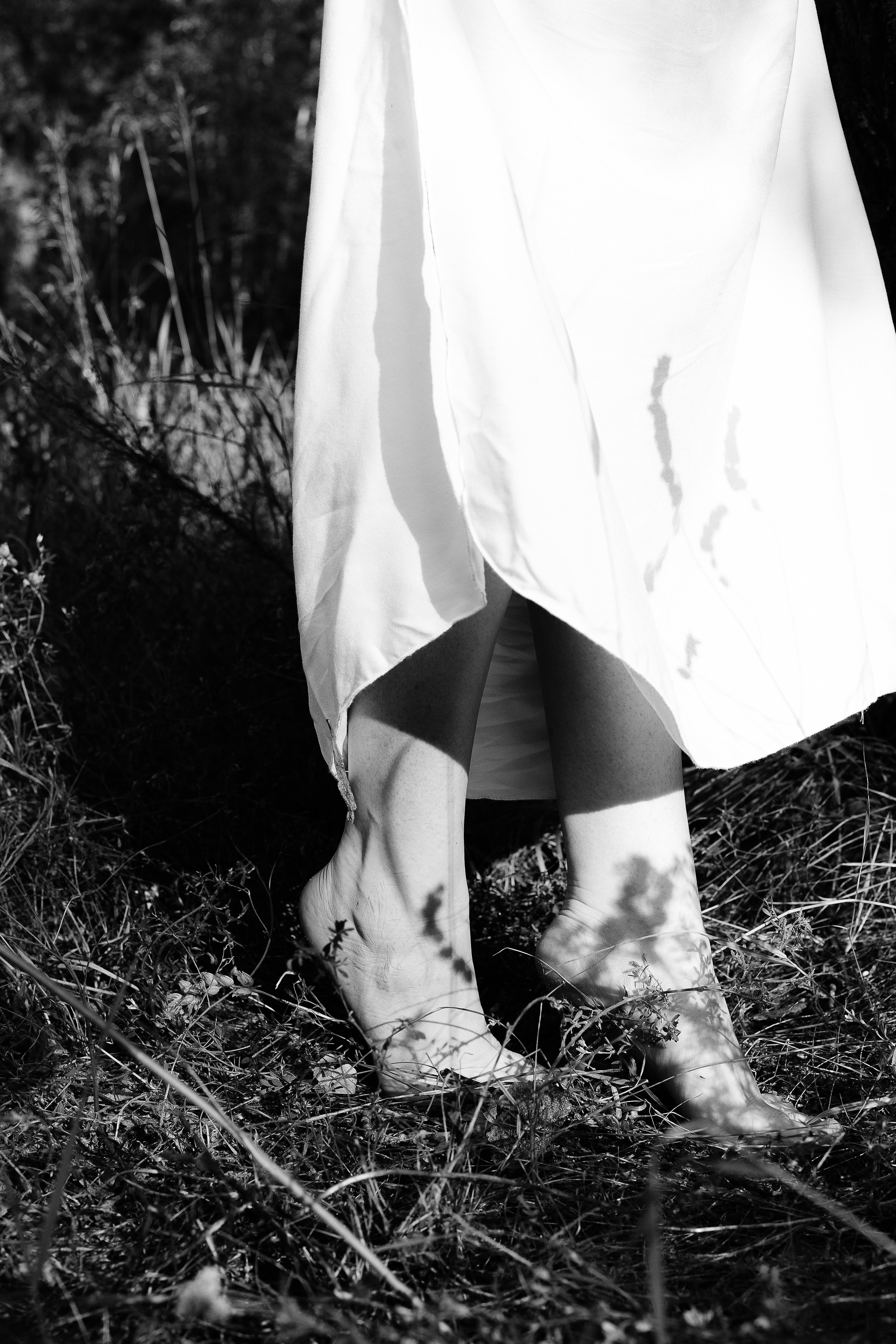 Black and White Footsteps in Nature Beauty · Free Stock Photo