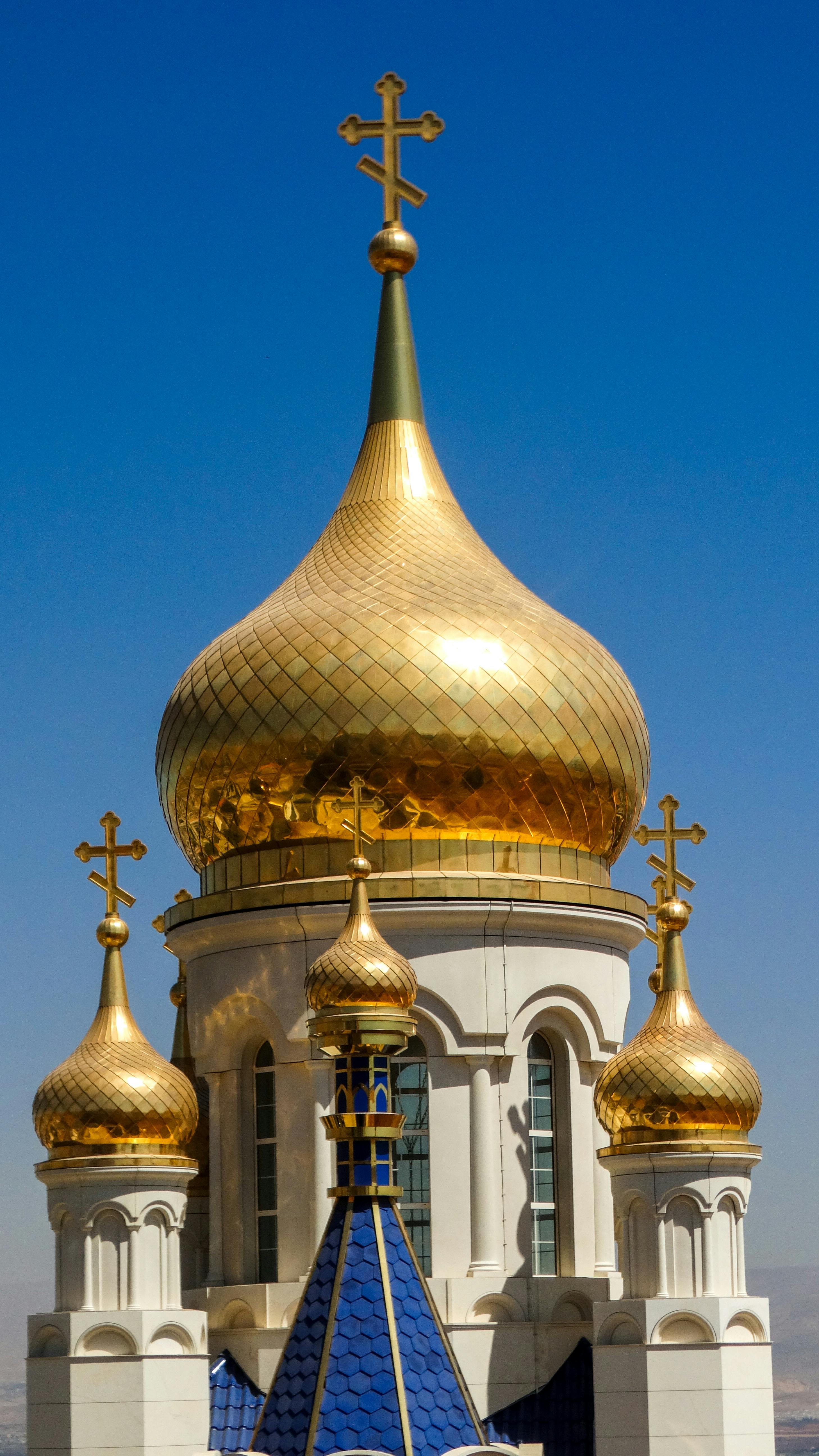 Golden Onion Domes of Orthodox Church · Free Stock Photo