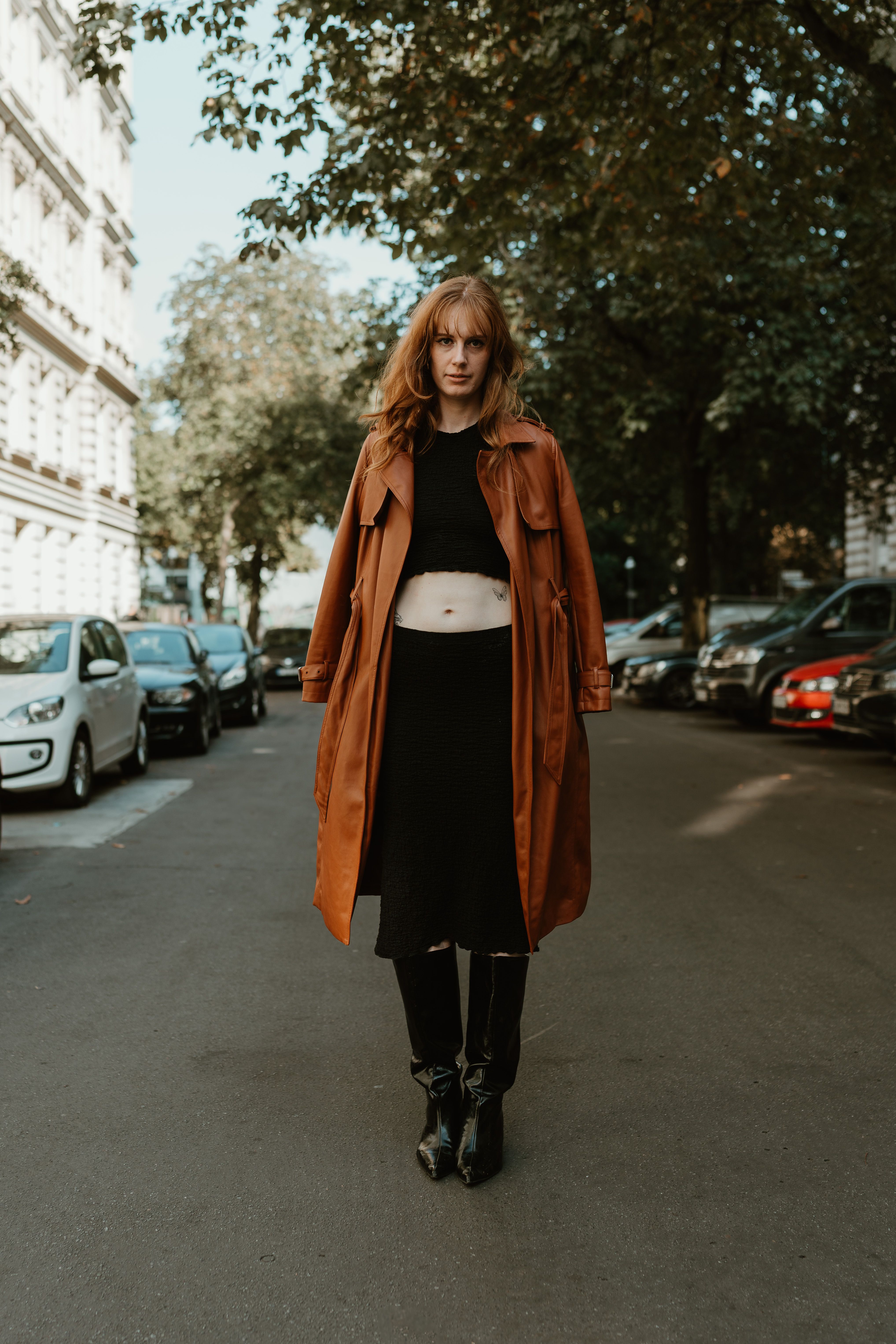 Stylish Female Model Posing in Urban Berlin Street · Free Stock Photo