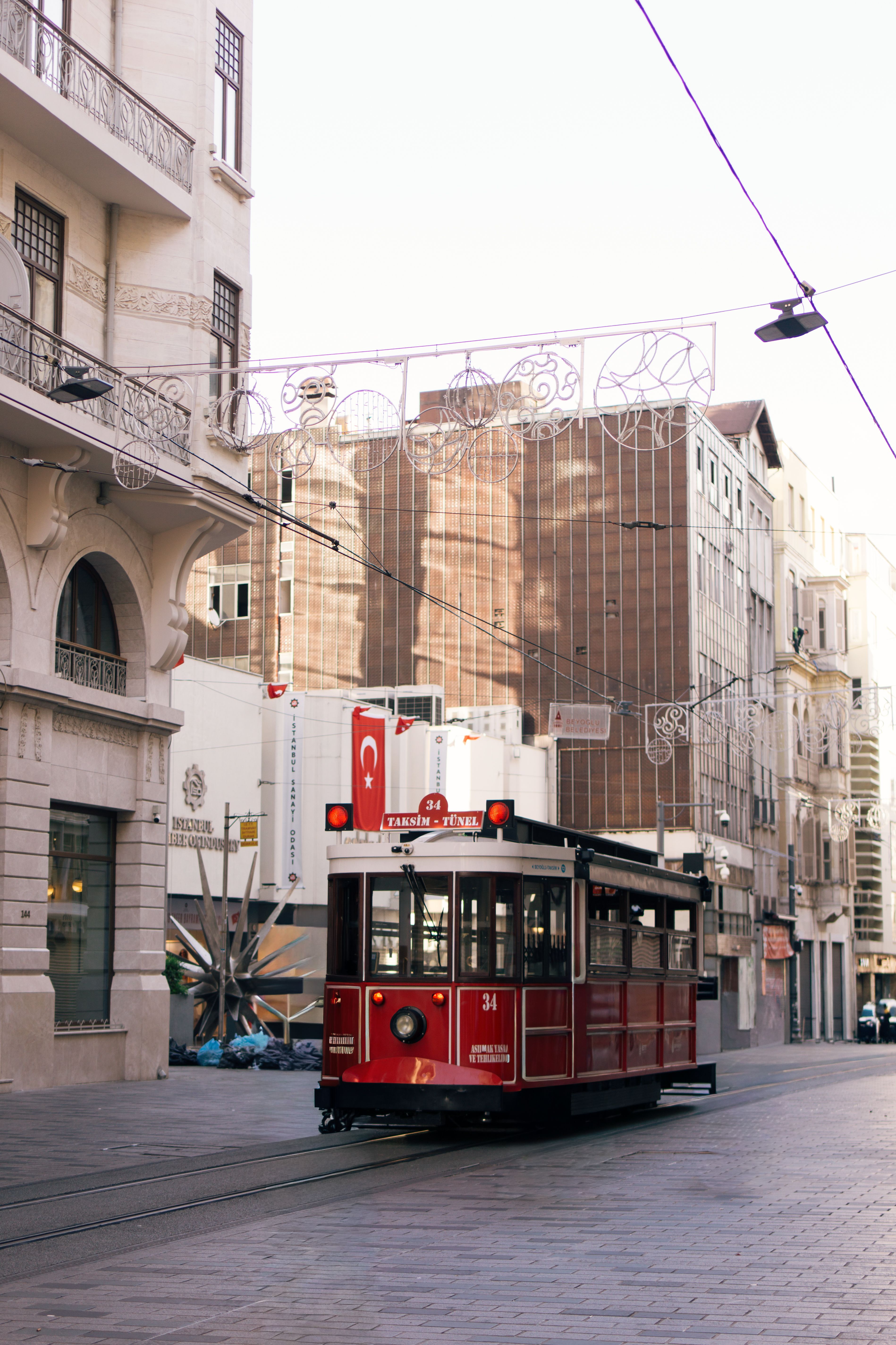Iconic Istanbul Tram on Istiklal Avenue · Free Stock Photo