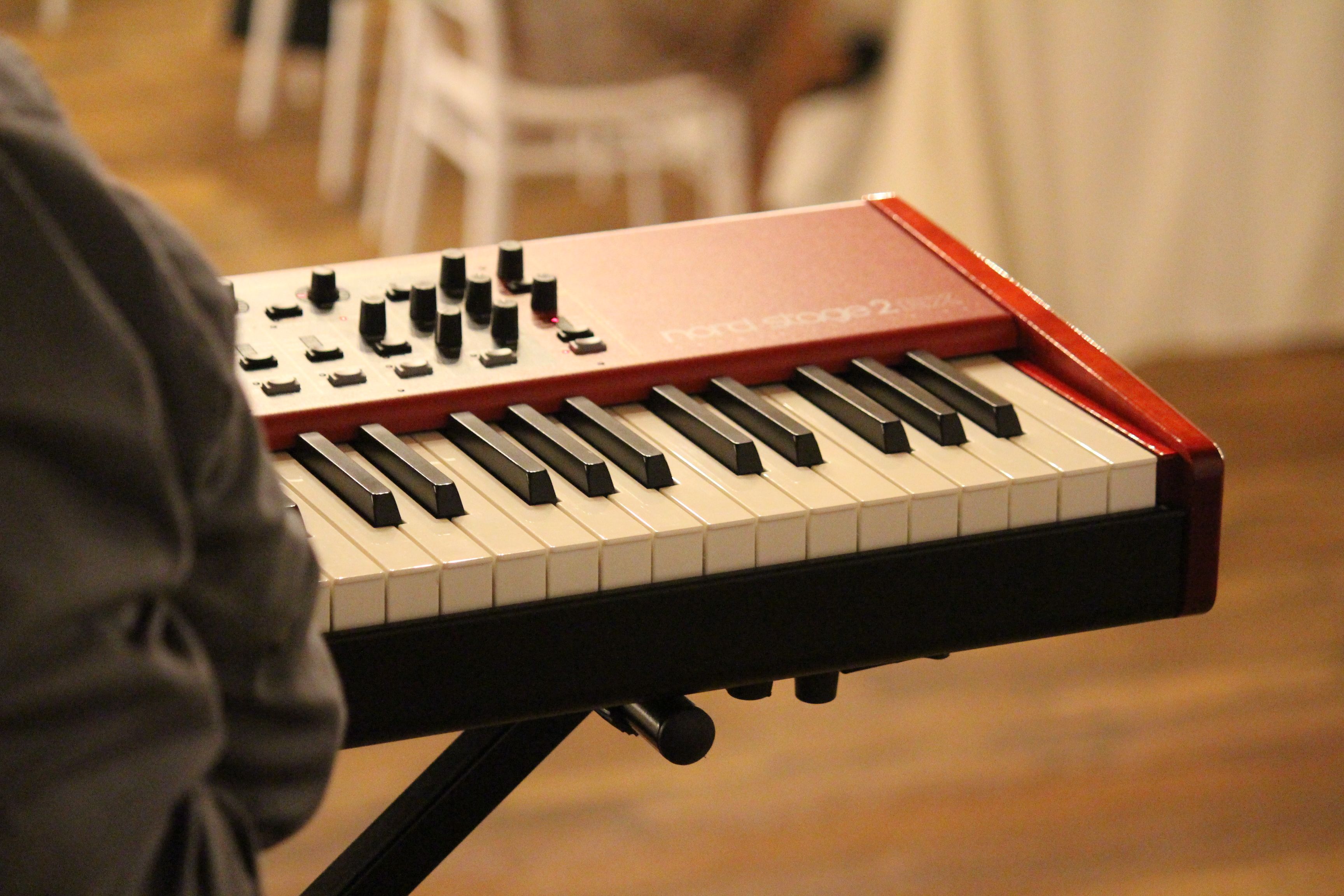 Close-up of Red Nord Stage 2 Piano Keyboard · Free Stock Photo