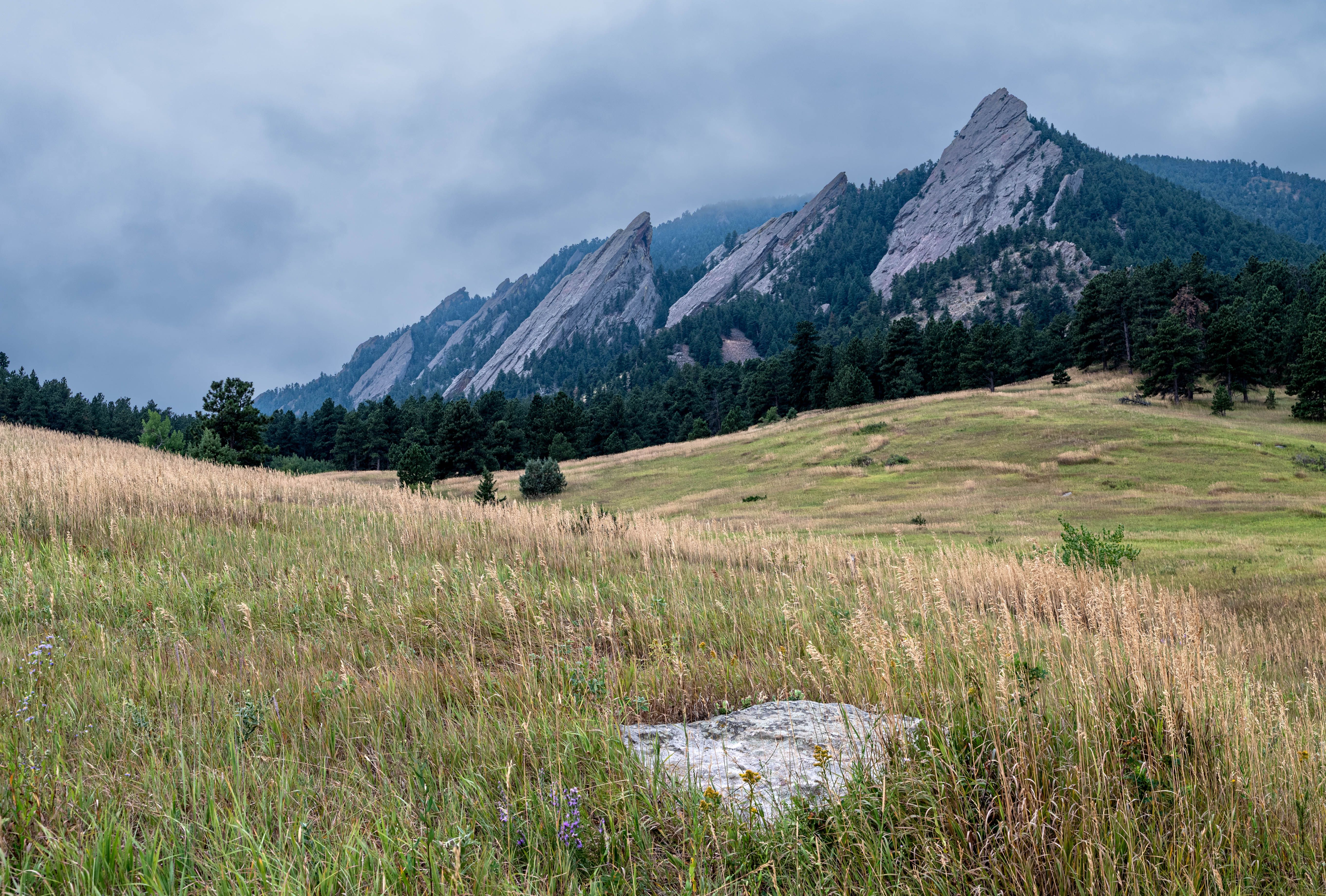 Stunning View of Boulder's Flatirons in Summer · Free Stock Photo