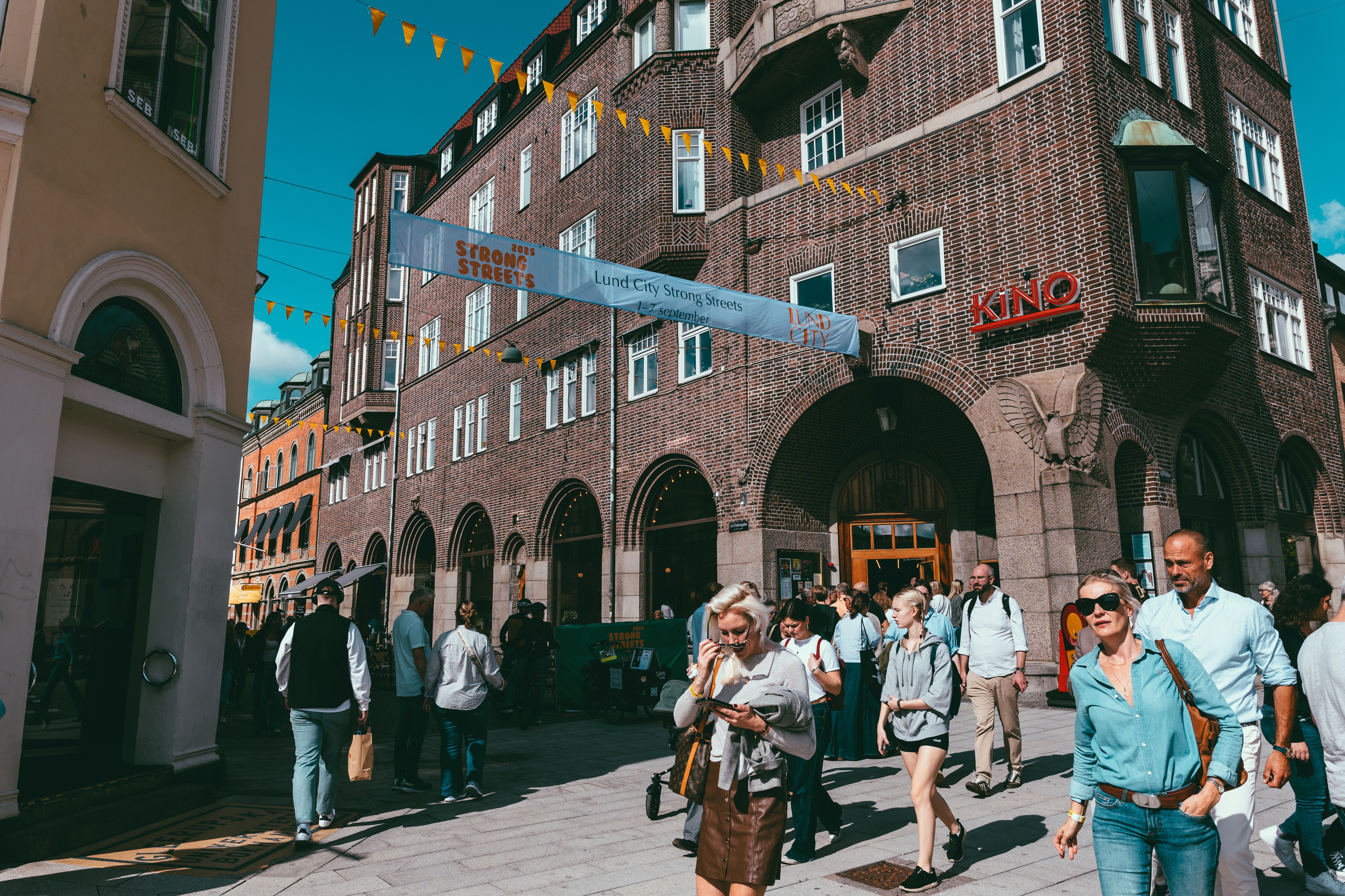 Vibrant Street Scene in Lund, Sweden · Free Stock Photo