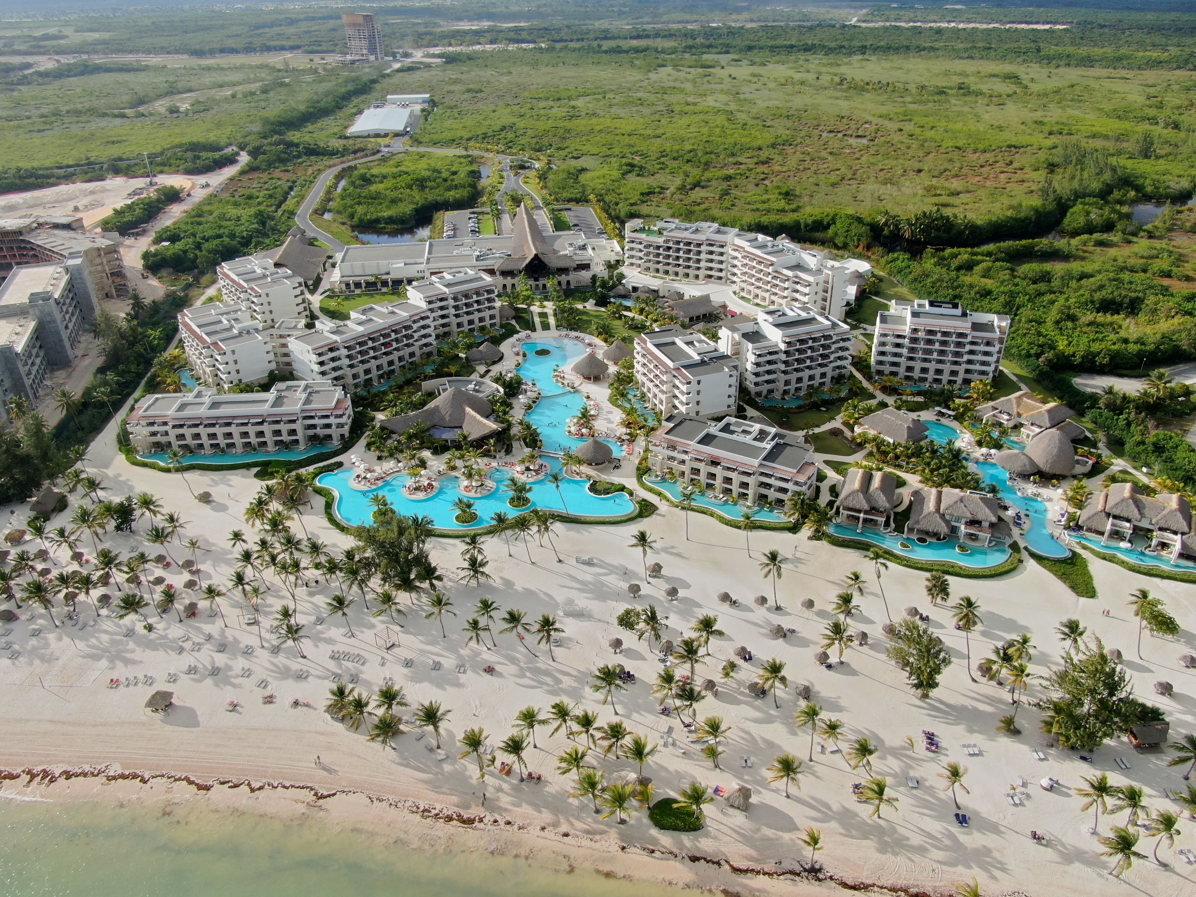 Aerial View of Luxury Beachfront Resort · Free Stock Photo