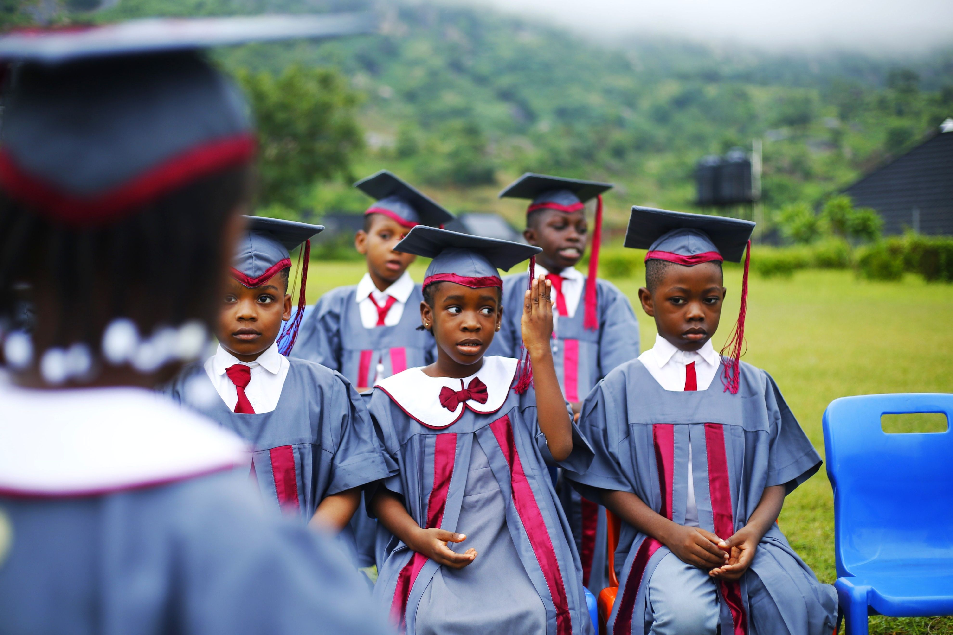 Graduation Ceremony in Nigerian School Outdoors · Free Stock Photo