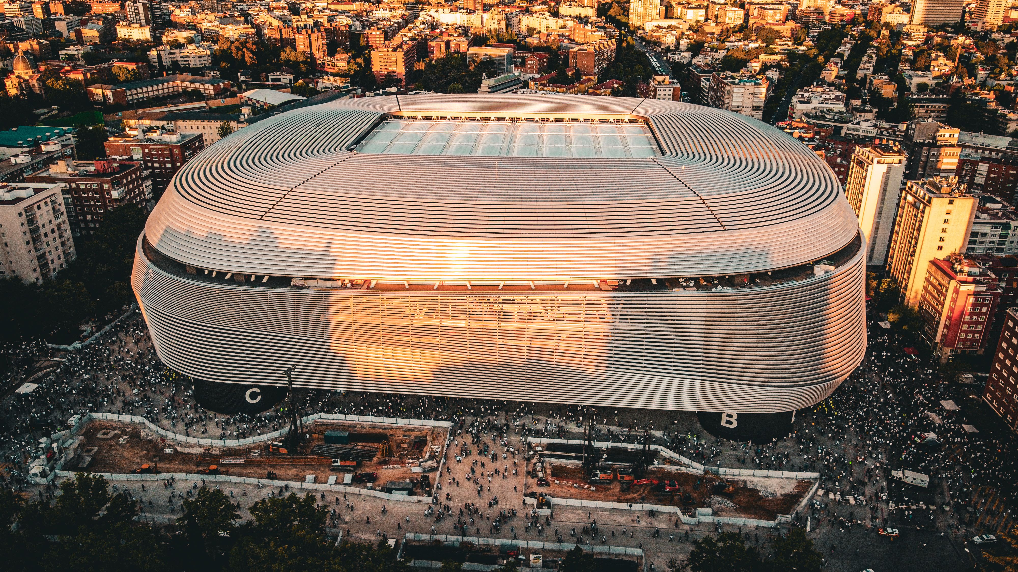 Aerial View of Santiago Bernabéu Stadium in Madrid · Free Stock Photo