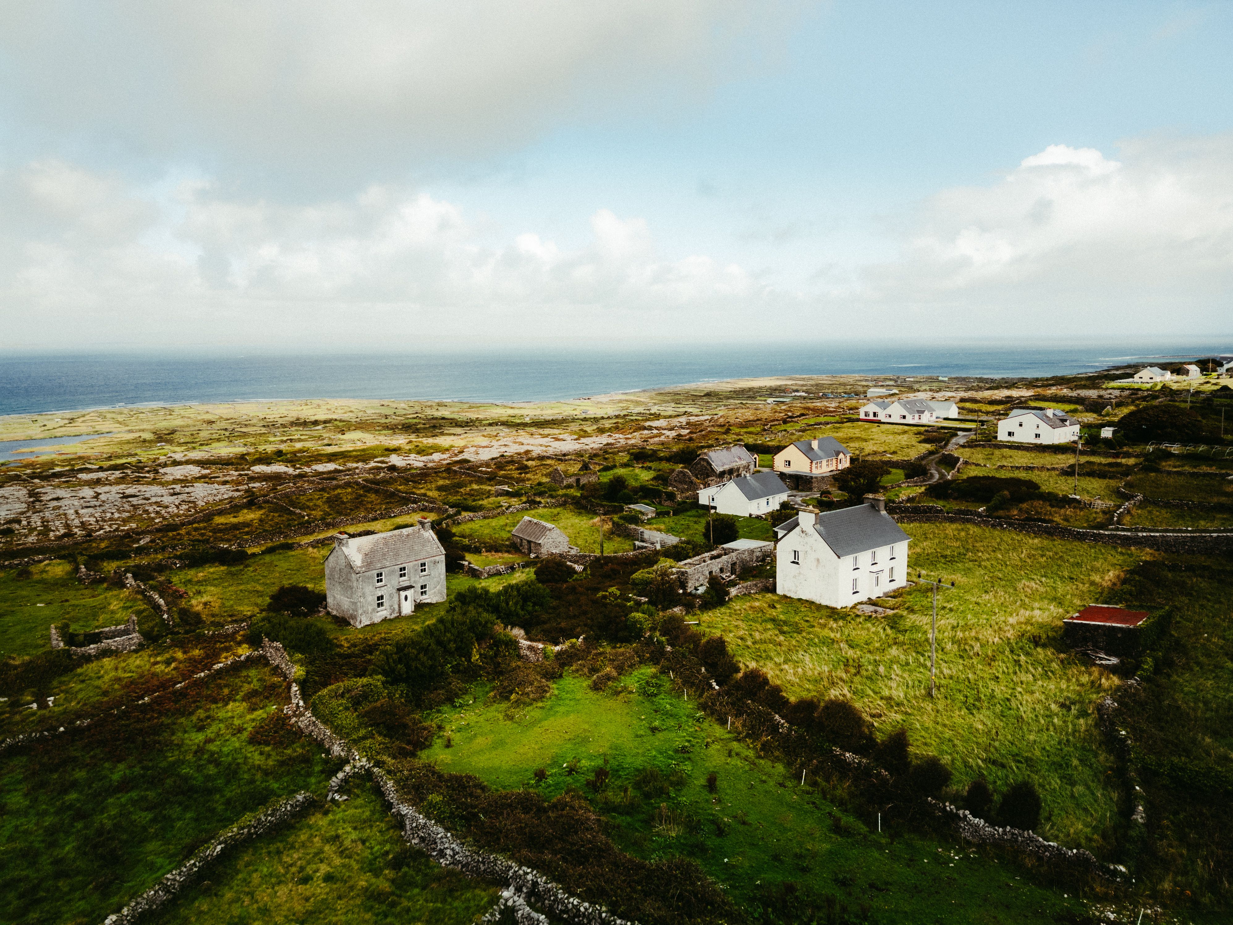 Aerial View of Rural Landscape in County Clare · Free Stock Photo