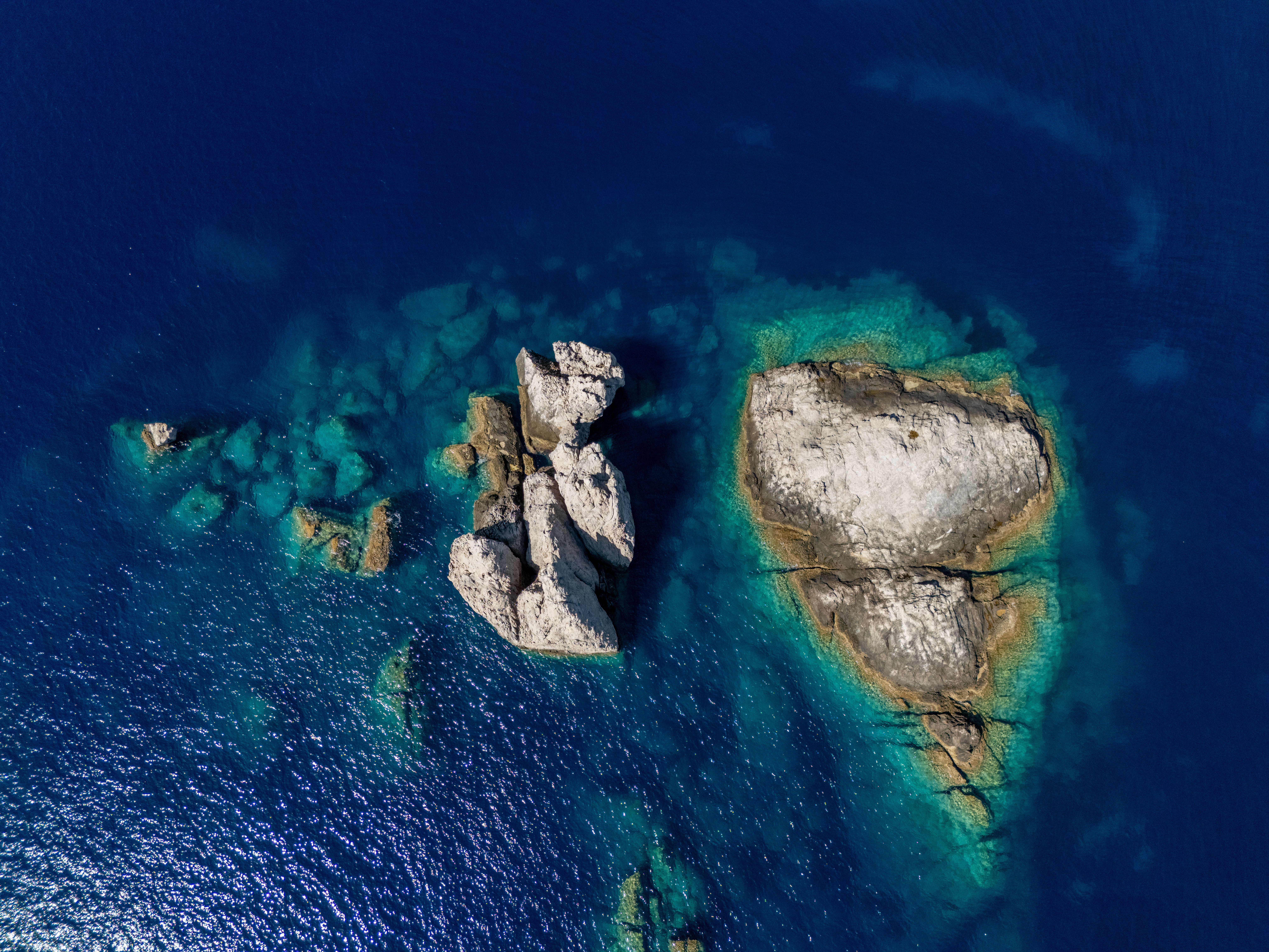 Aerial View of Stunning Ionian Sea Rocks · Free Stock Photo
