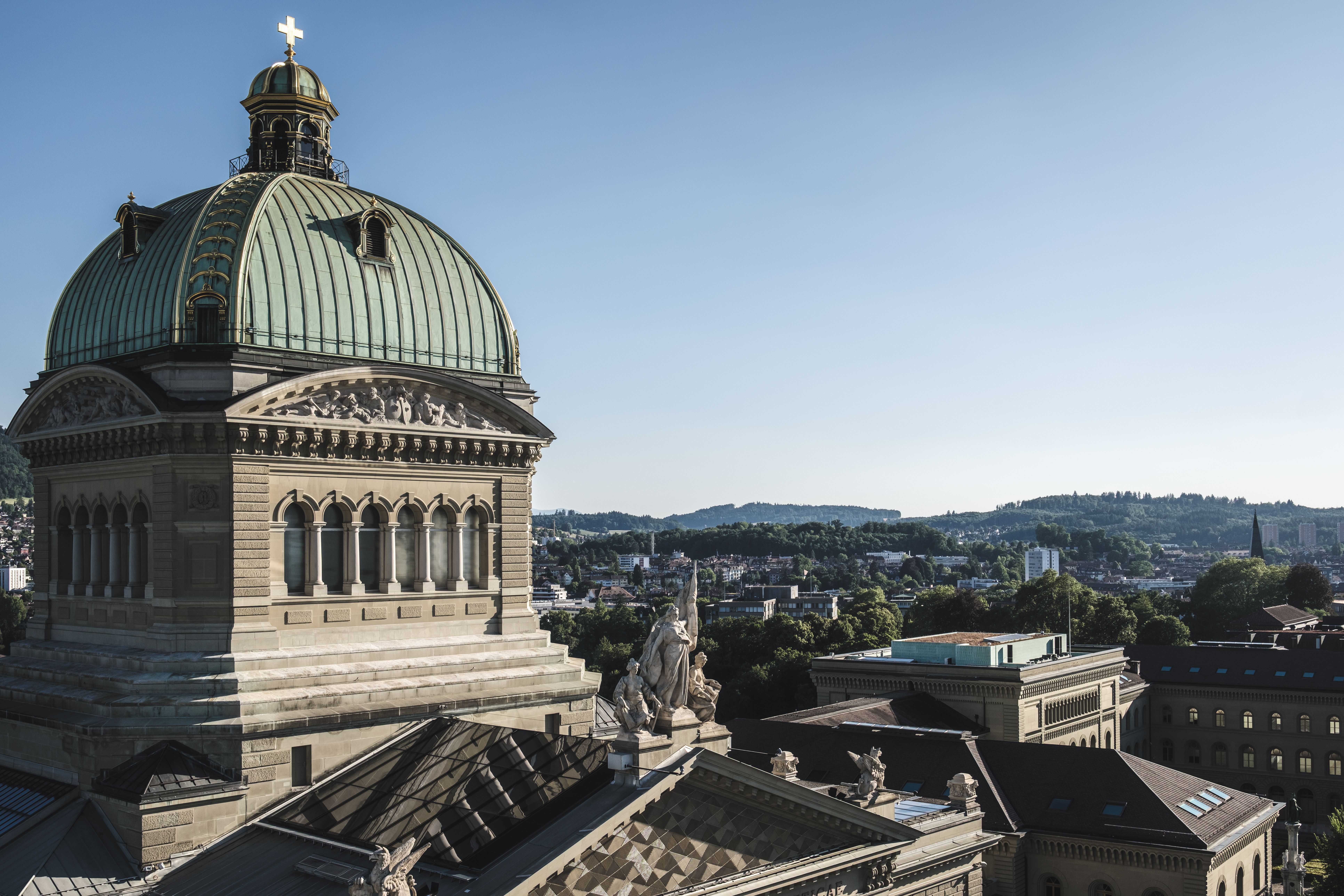 Bern's Swiss Parliament Building in Summer · Free Stock Photo