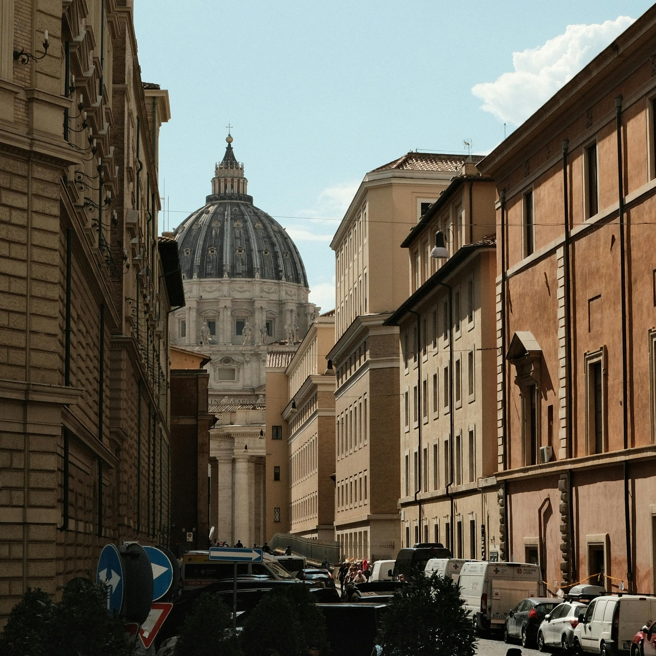 Street View of Vatican City's St. Peter's Basilica · Free Stock Photo