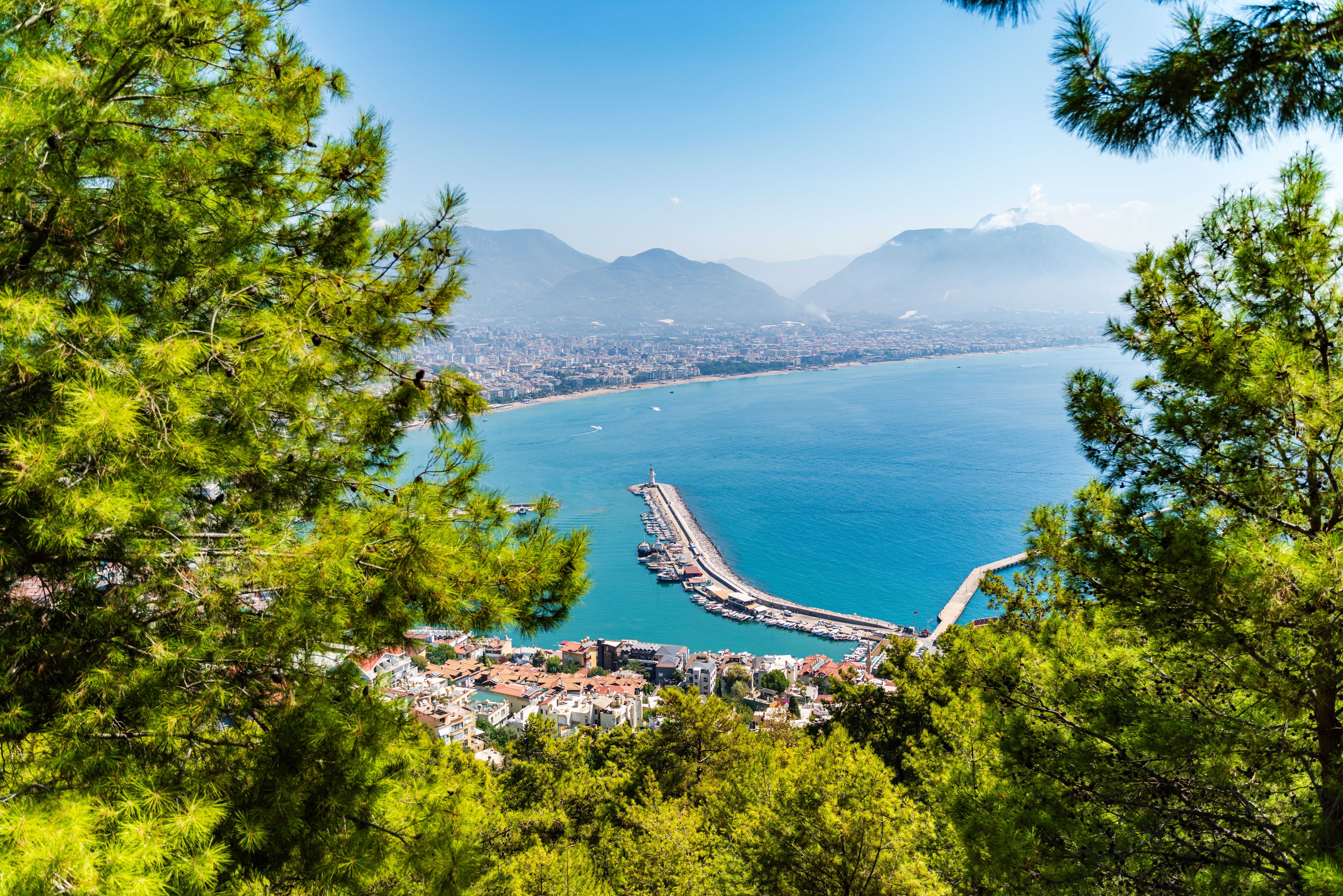 Aerial View of Alanya Harbor and Cityscape · Free Stock Photo