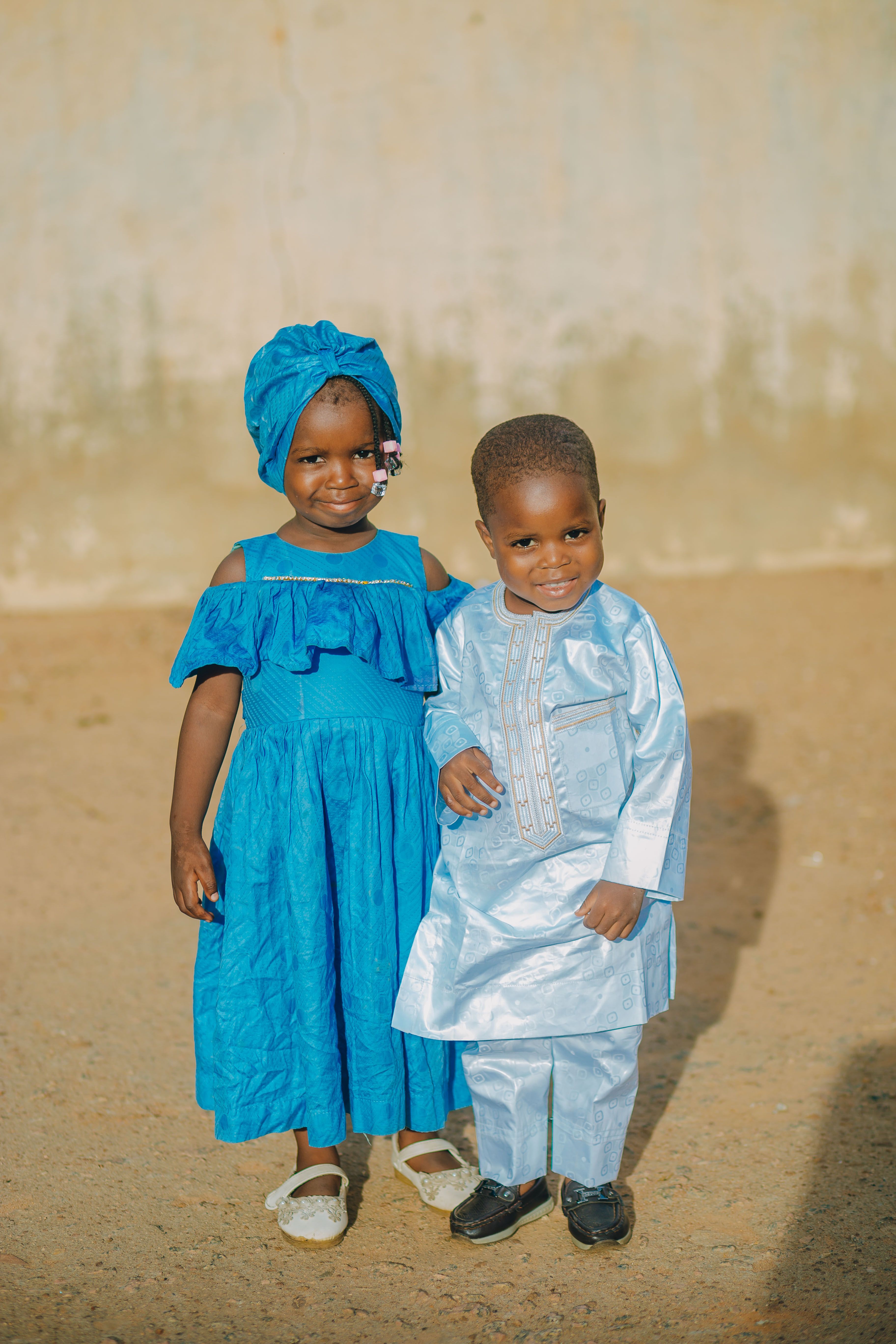 Adorable Nigerian Children in Traditional Attire · Free Stock Photo