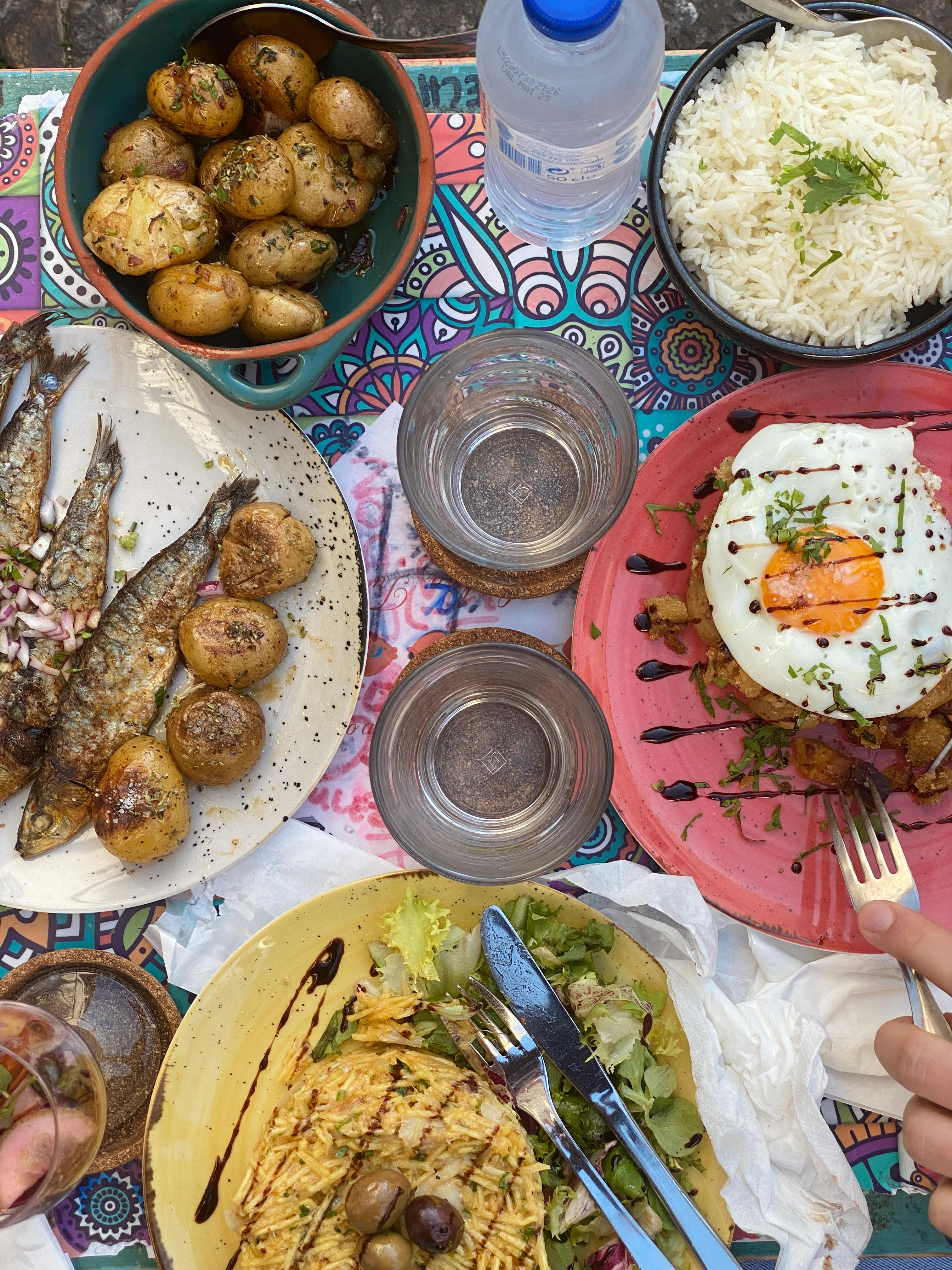 Authentic Portuguese Meal in Lisbon Restaurant · Free Stock Photo
