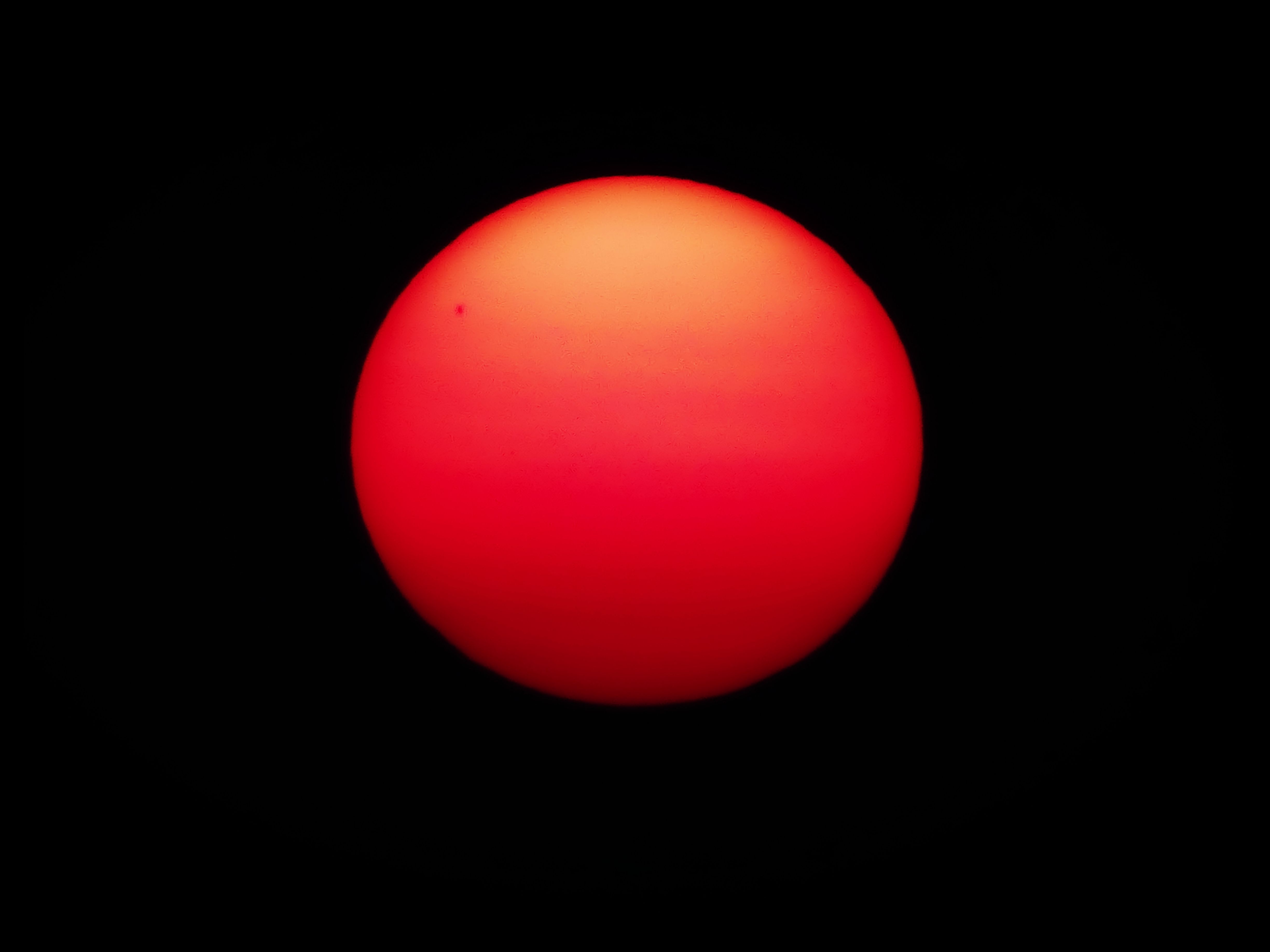 Vivid Red Sun in Black Night Sky · Free Stock Photo