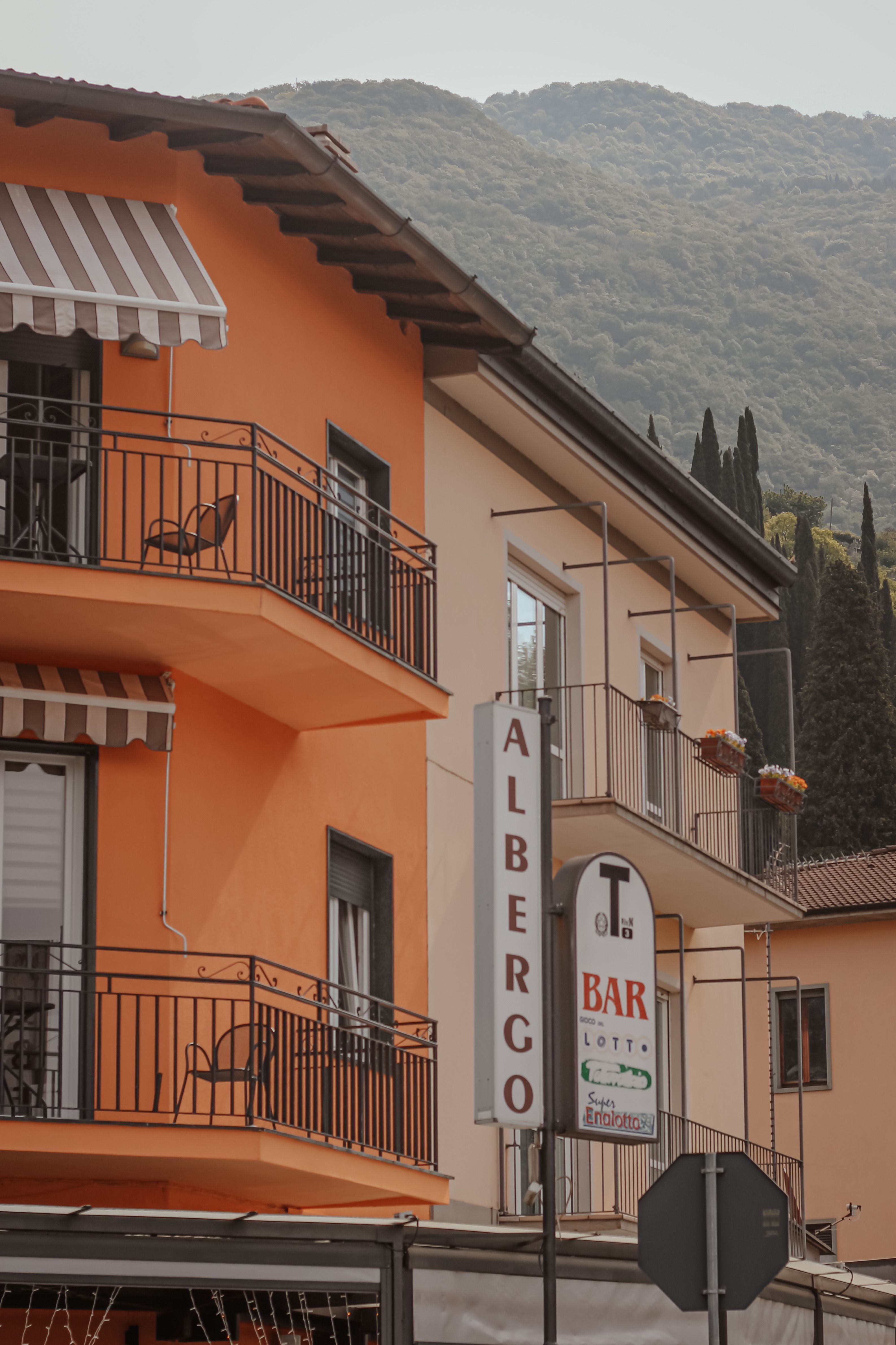 Charming Italian Hotel Exterior with Landscape View · Free Stock Photo