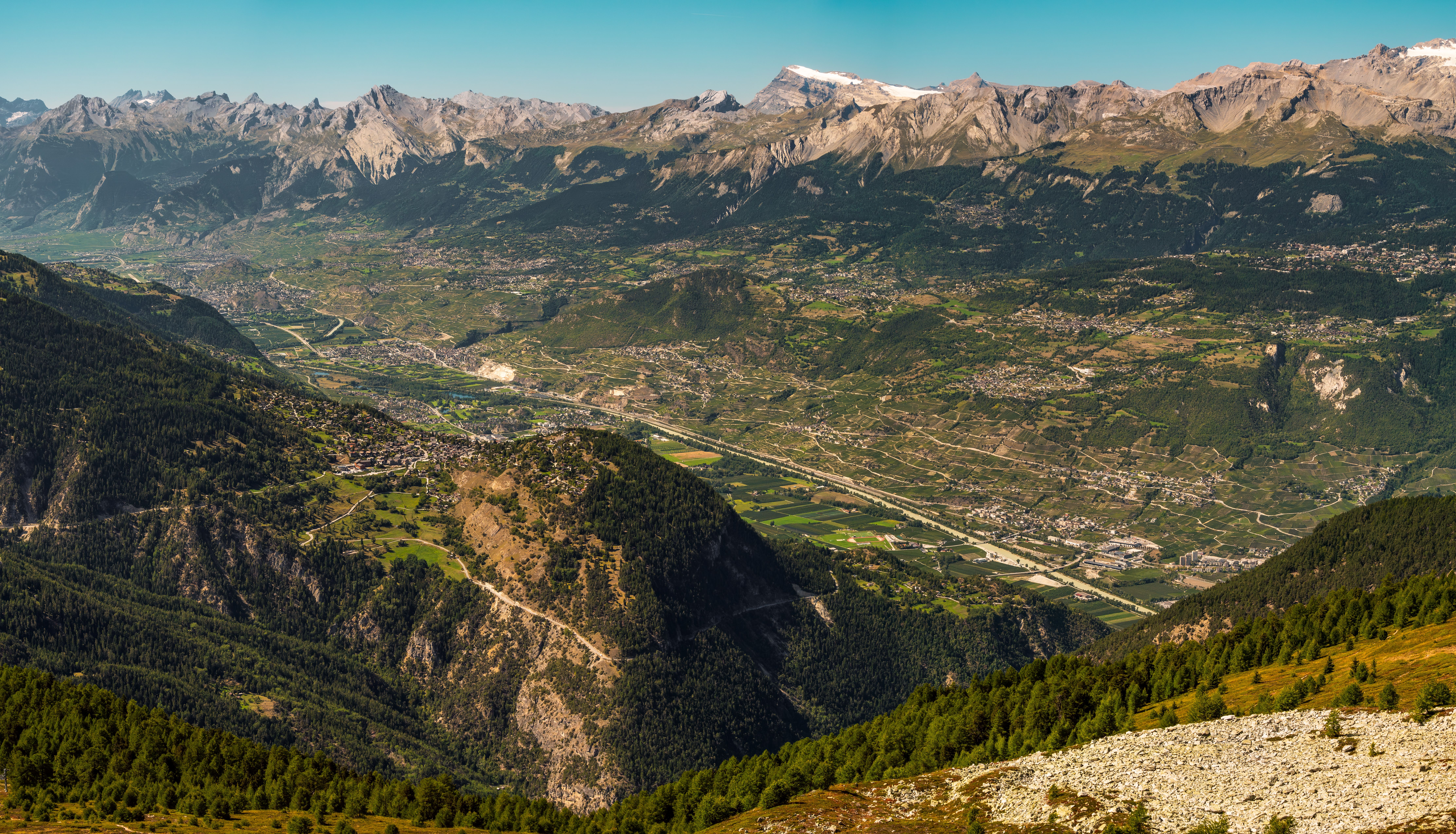 Stunning Aerial View of Anniviers Valley, Switzerland · Free Stock Photo