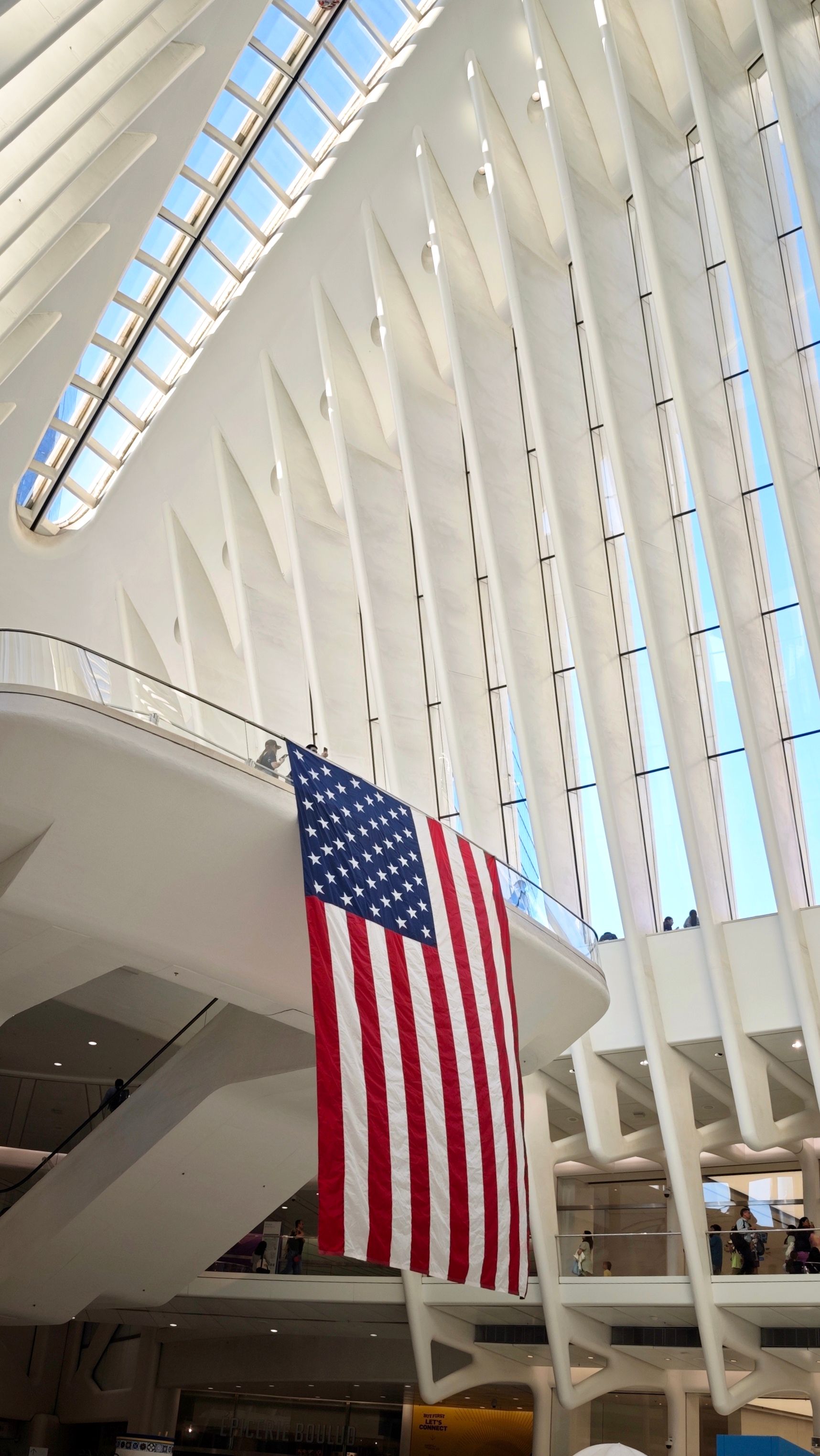 American Flag Inside Oculus World Trade Center · Free Stock Photo