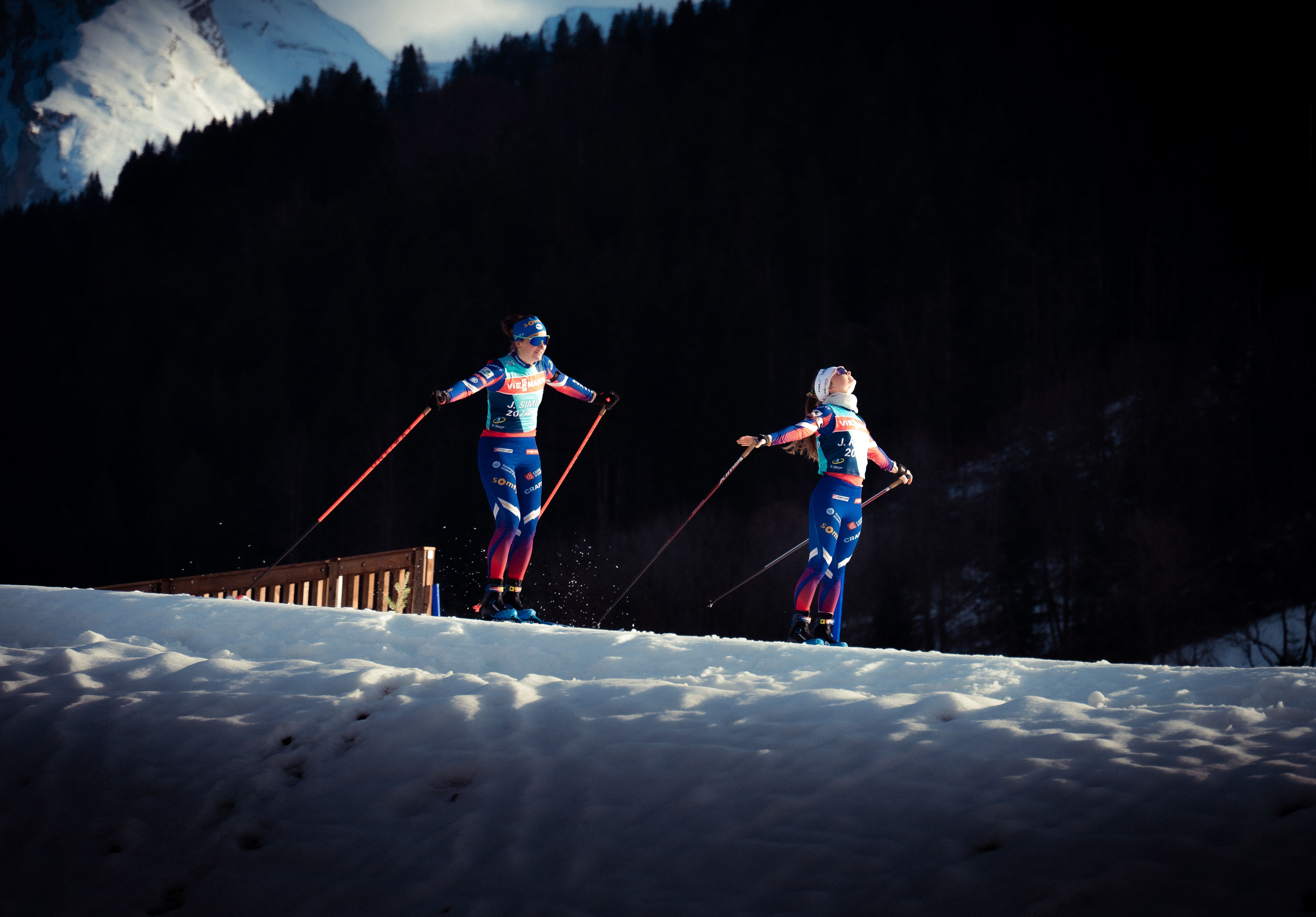 Professional Skiers in Le Grand-Bornand France · Free Stock Photo