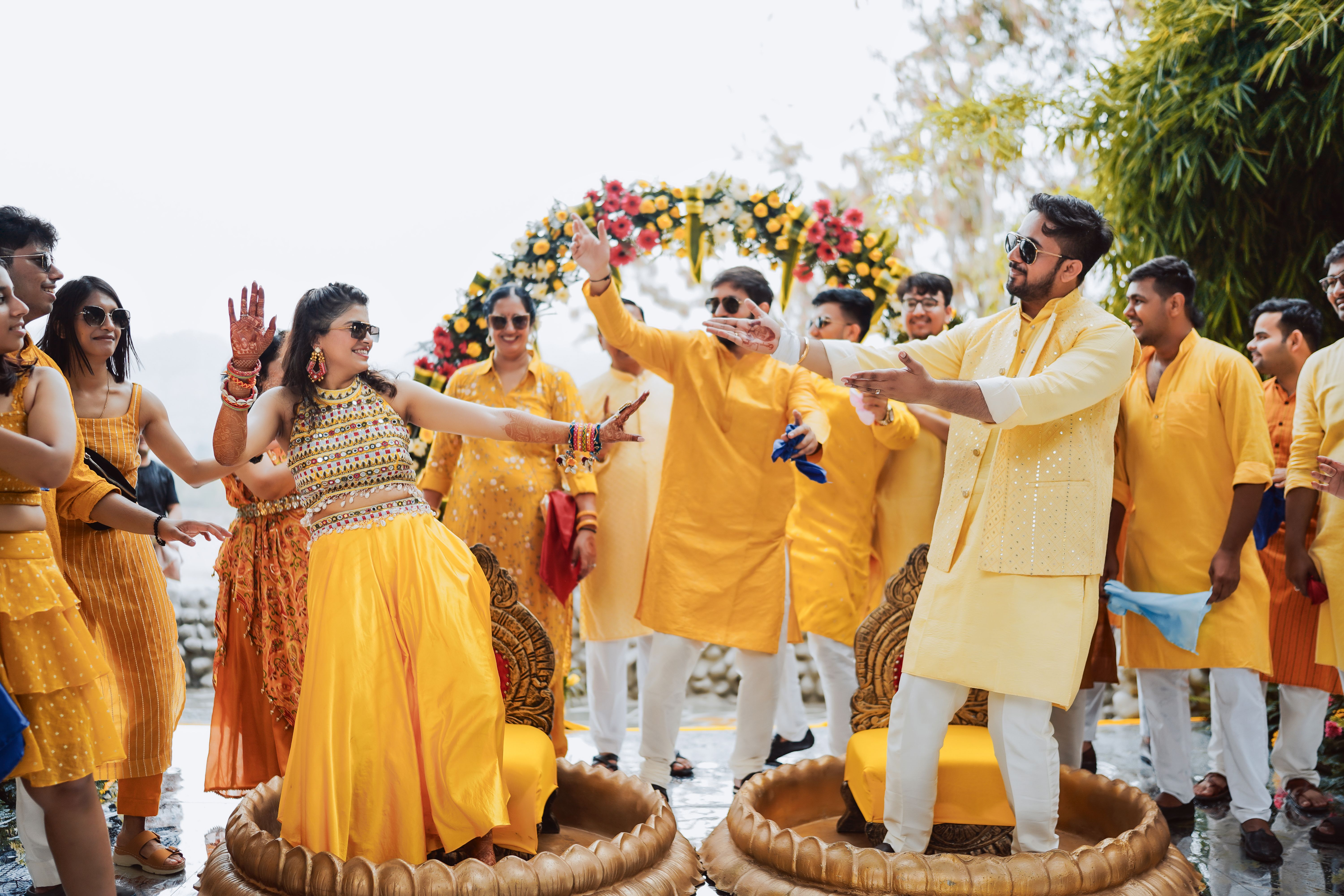 Vibrant Indian Wedding Celebration Outdoors · Free Stock Photo