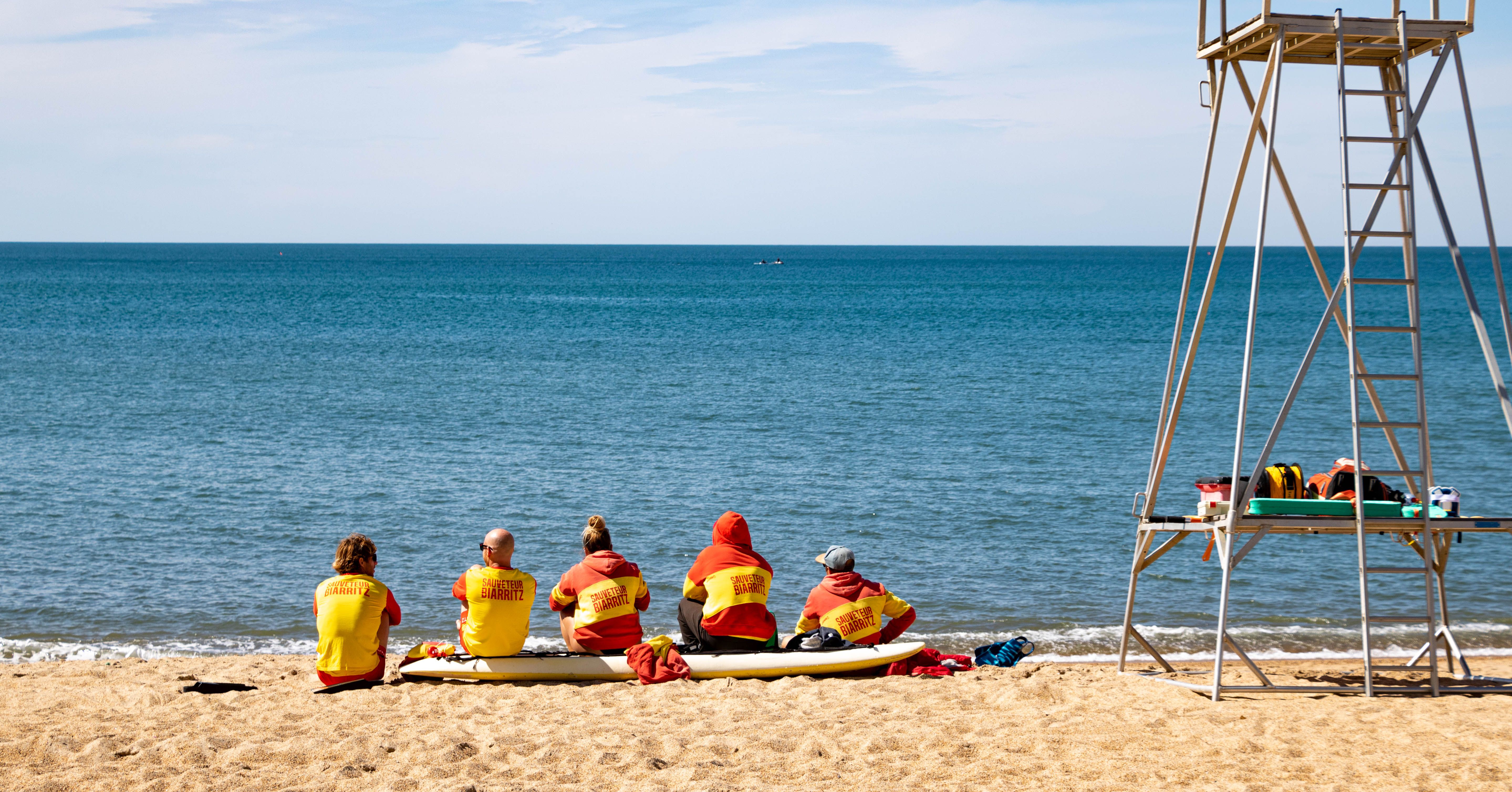 Lifeguards at Biarritz Beach in Summer · Free Stock Photo