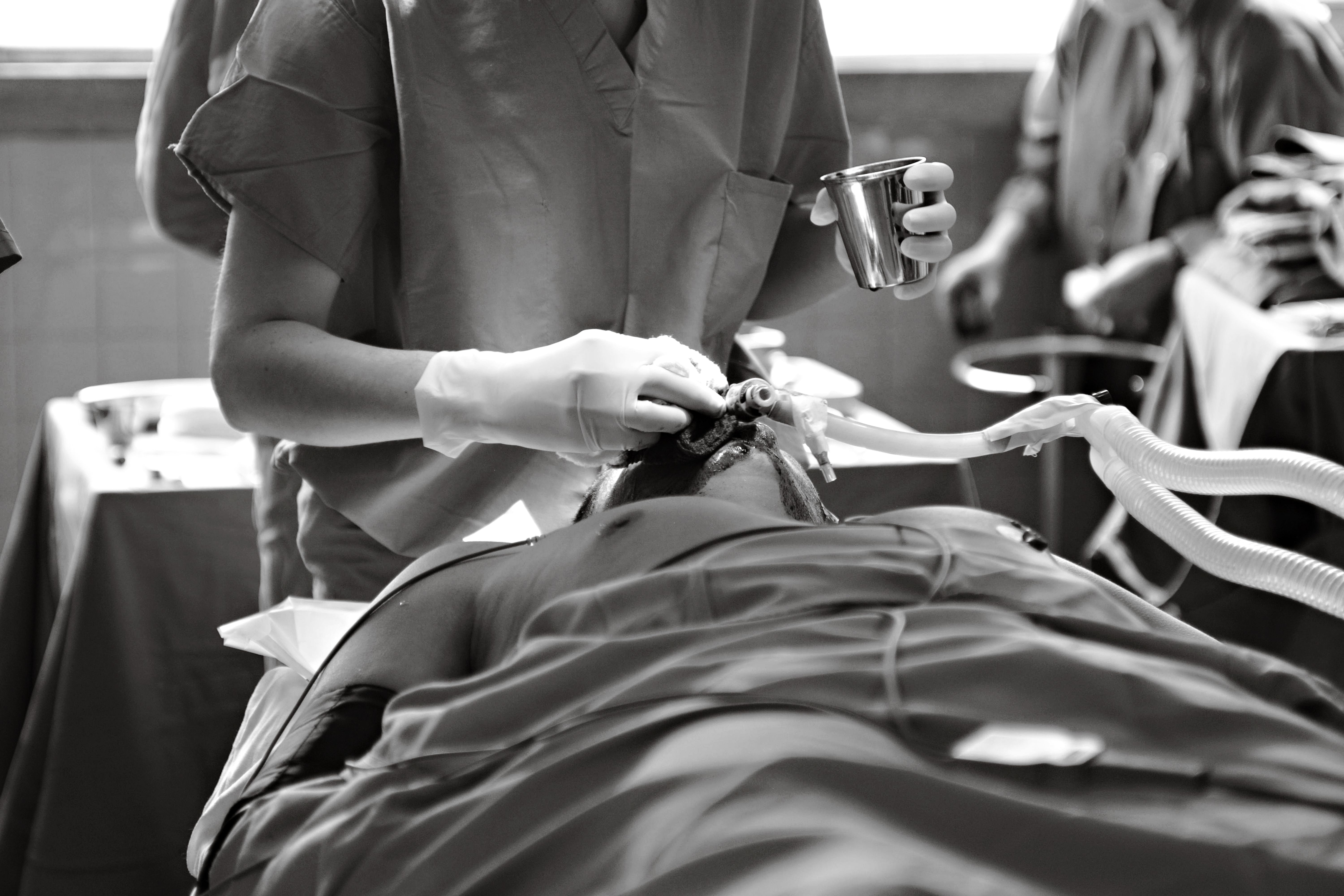Medical Procedure in Operating Room Setting · Free Stock Photo