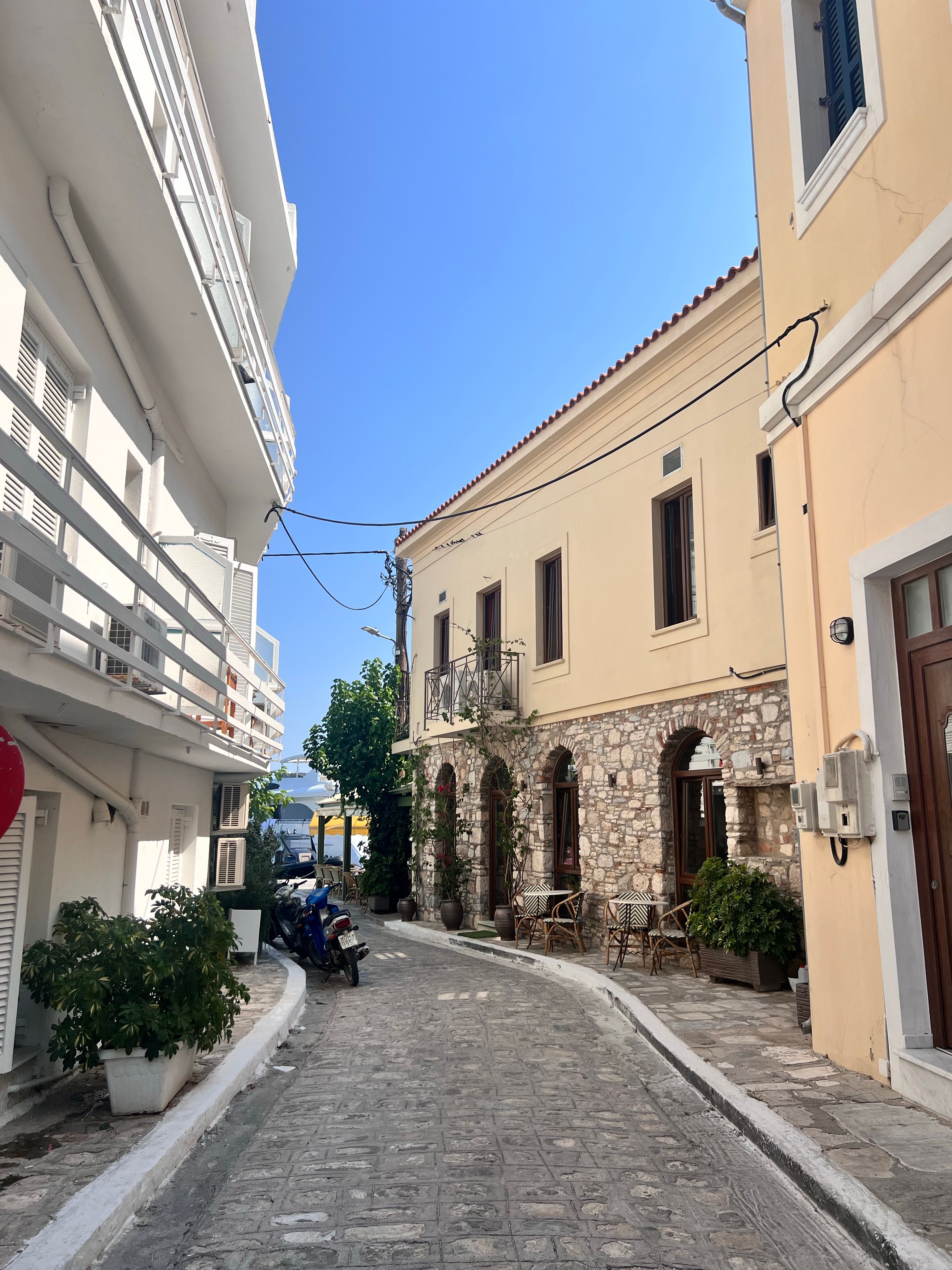 Charming Mediterranean Street with Stone Facade · Free Stock Photo