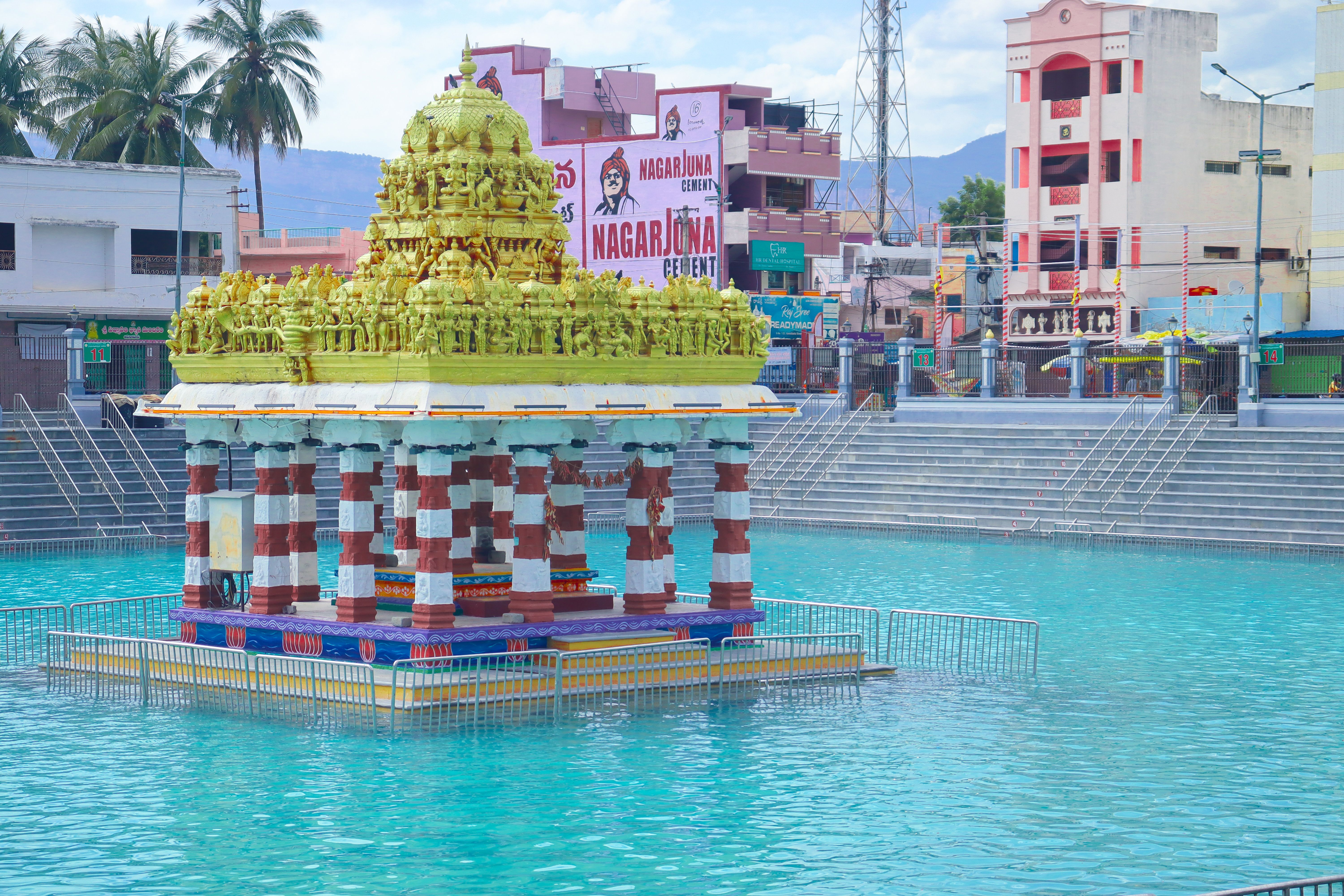 Colorful Hindu Temple Structure in Water · Free Stock Photo
